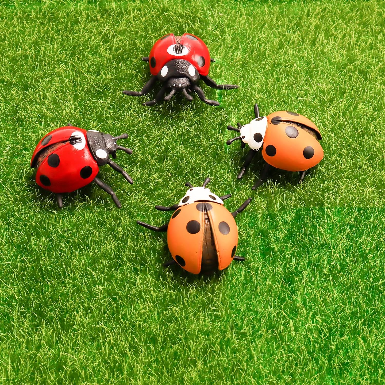 Amazon.com: Bbiamsleep 4 Pcs Realistic Ladybugs Bugs Figures Fake ...