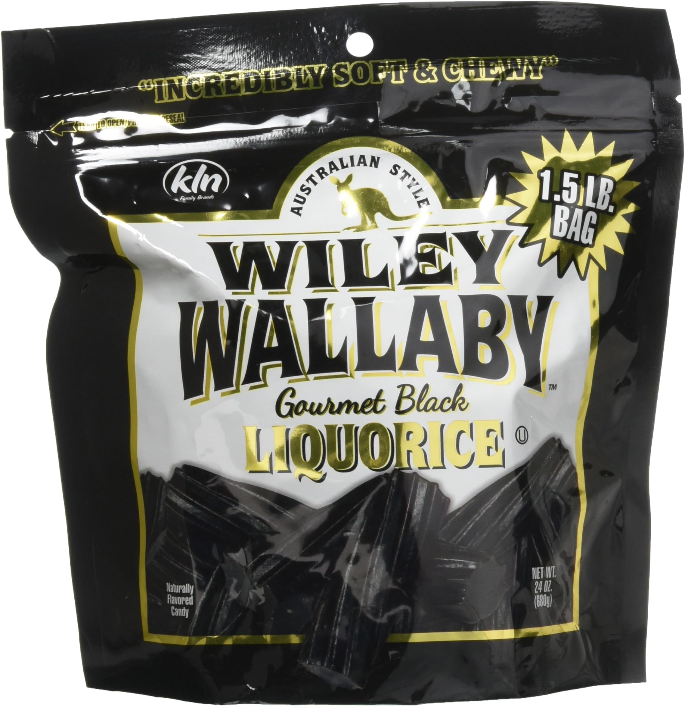 Amazon.com : Wiley Wallaby Australian Goumet Style Black Licorice Candy ...