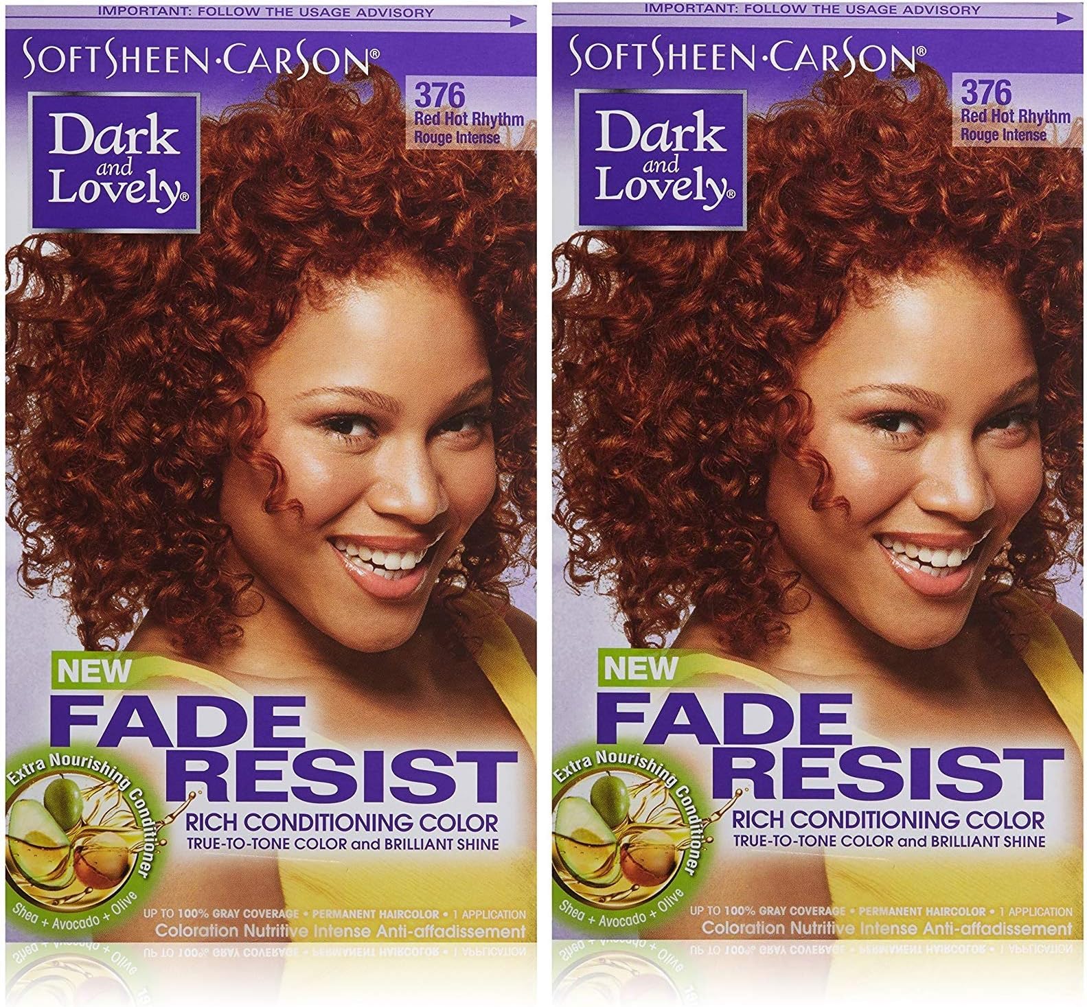 Amazon.com : Dark & Lovely Color #376 Red Rhythm (2 Pack) : Chemical ...