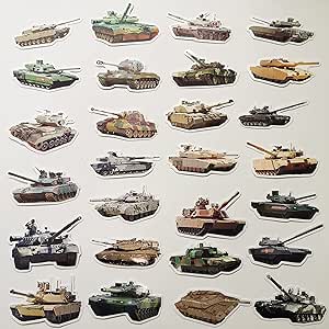 Amazon.com: Mega Army Tank Sticker - Cool Military Tank Decals for ...