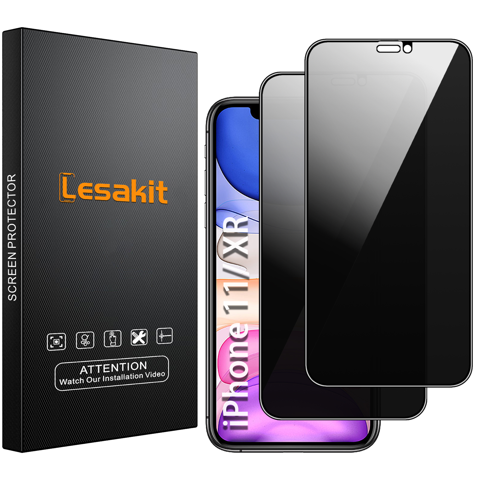 Watch Lesakit iPhone Privacy Screen Protector Installation Video on ...