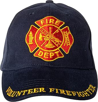 Artisan Owl Volunteer Firefighter Fire Dept Embroidered Baseball Cap at ...