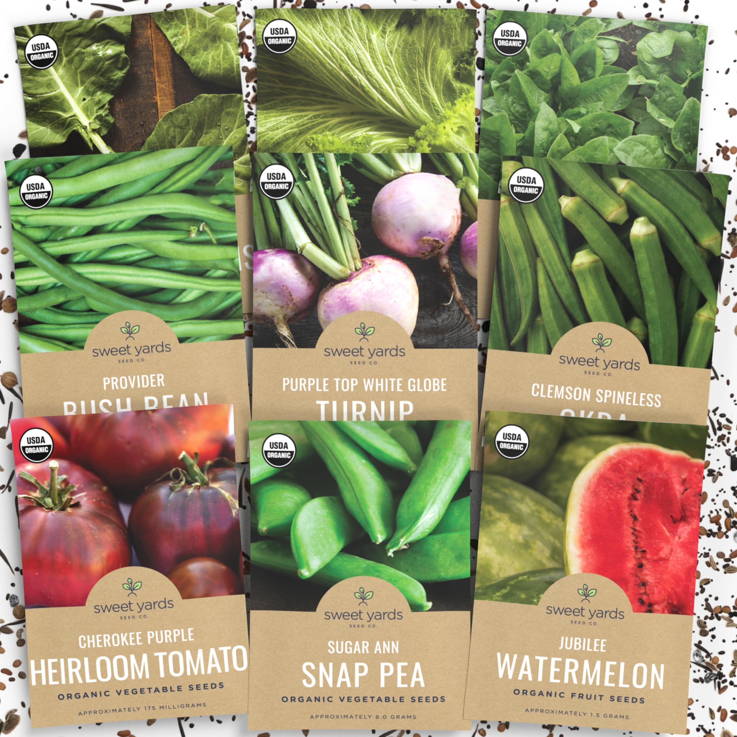 Amazon.com : Organic Heirloom Vegetable Garden Seeds Variety Pack - Non ...