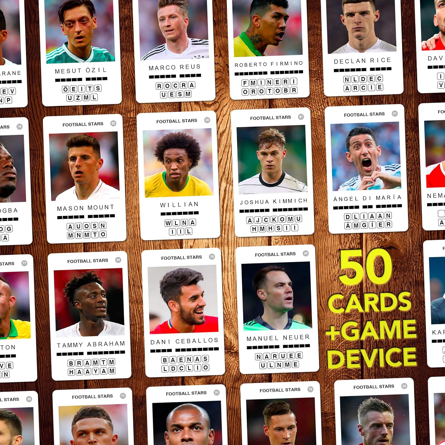100 PICS Football Stars Travel Game – Guess 100 Players, Flash Card ...