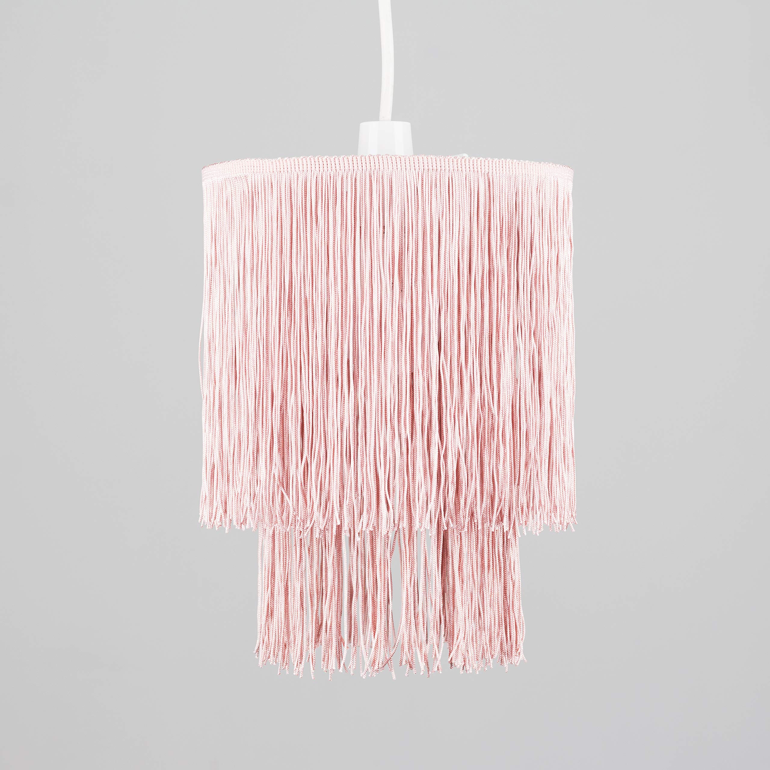 MiniSun Modern 2 Tier Pink Tassel Ceiling Pendant Light Shade – BigaMart