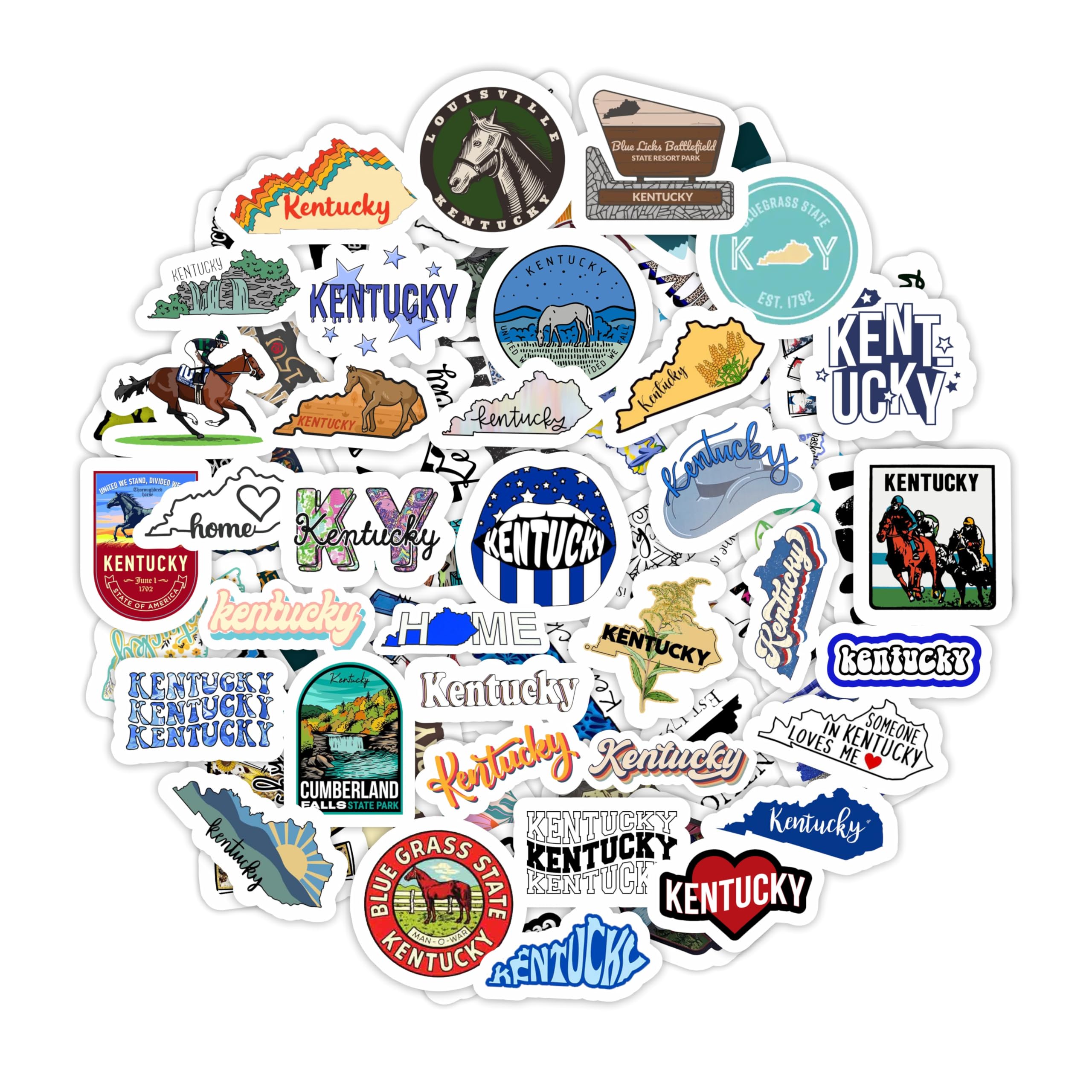 Amazon.com: Kentucky Sticker for Water Bottle and Laptop - State ...