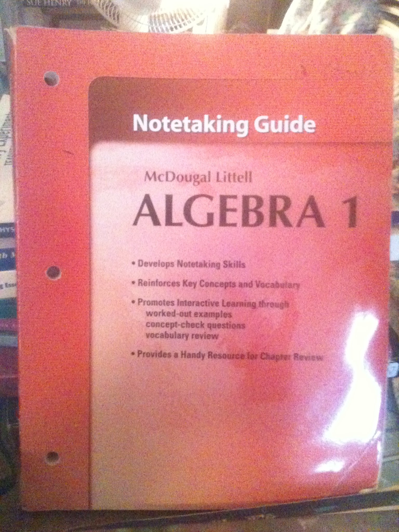 Amazon.com: McDougal Littell Algebra 1: Student's Notetaking Guide ...
