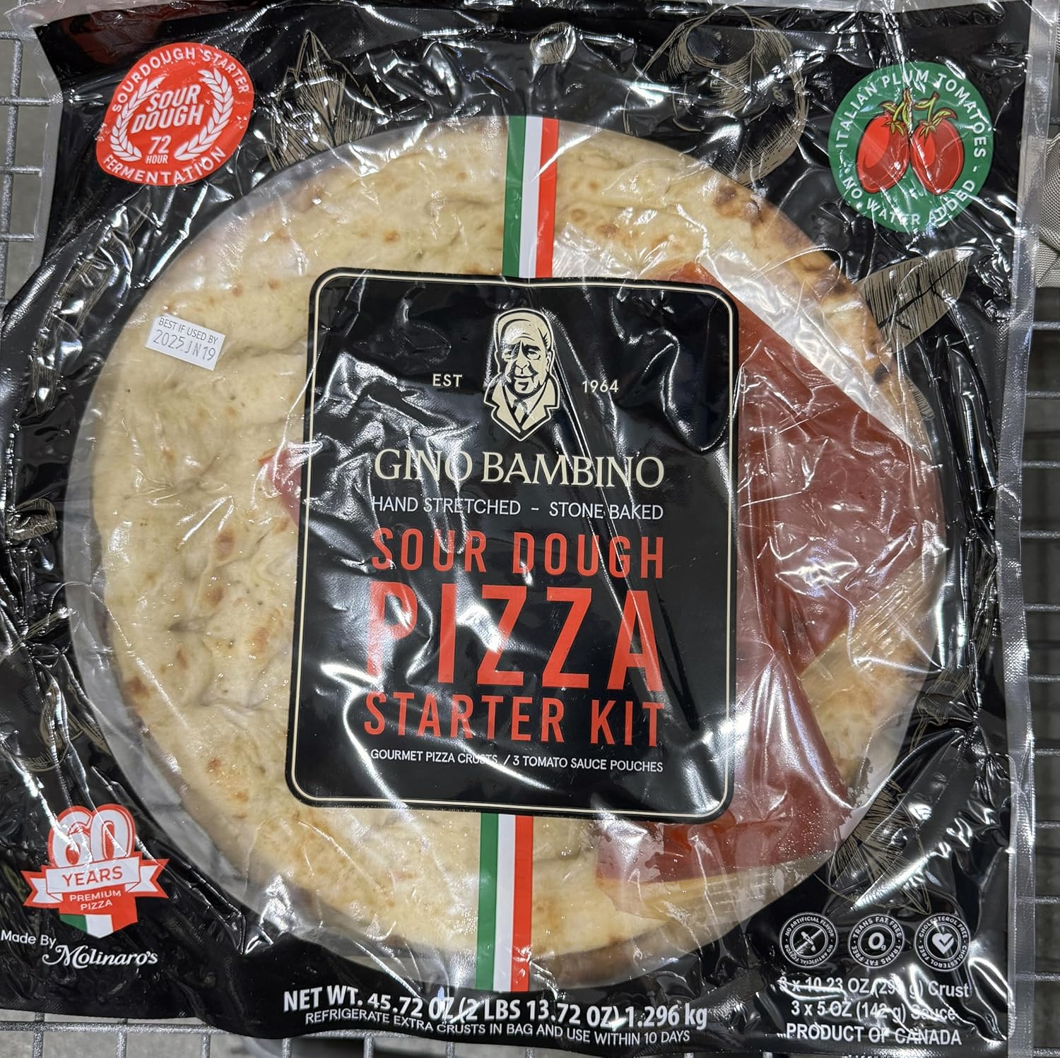 Amazon.com: Gino Bambino Sourdough Pizza Starter Kit, Hand Stretched ...
