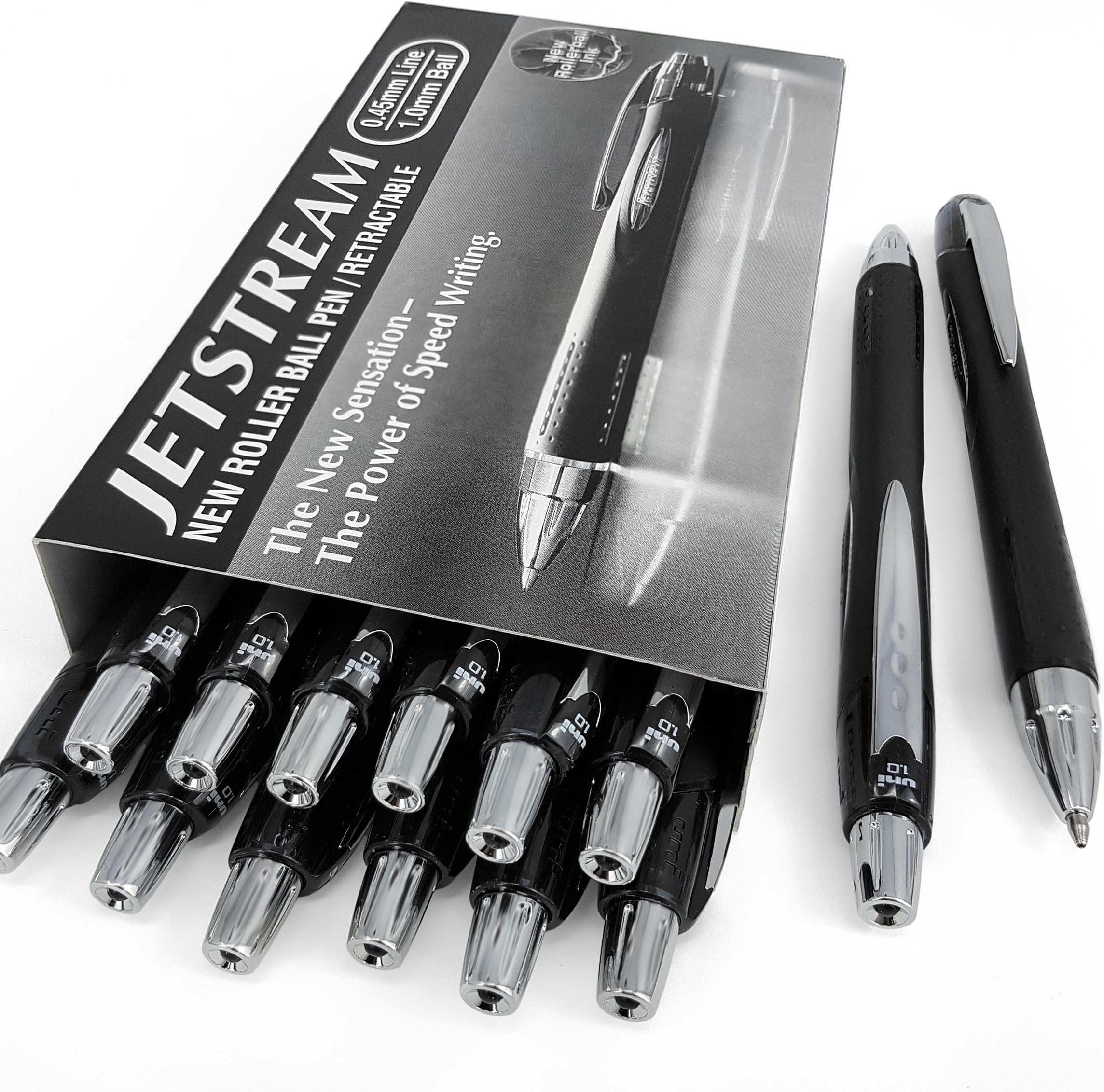 uni-ball SXN-210 Jetstream RT Rollerball Pens, Black Smudge Resistant ...