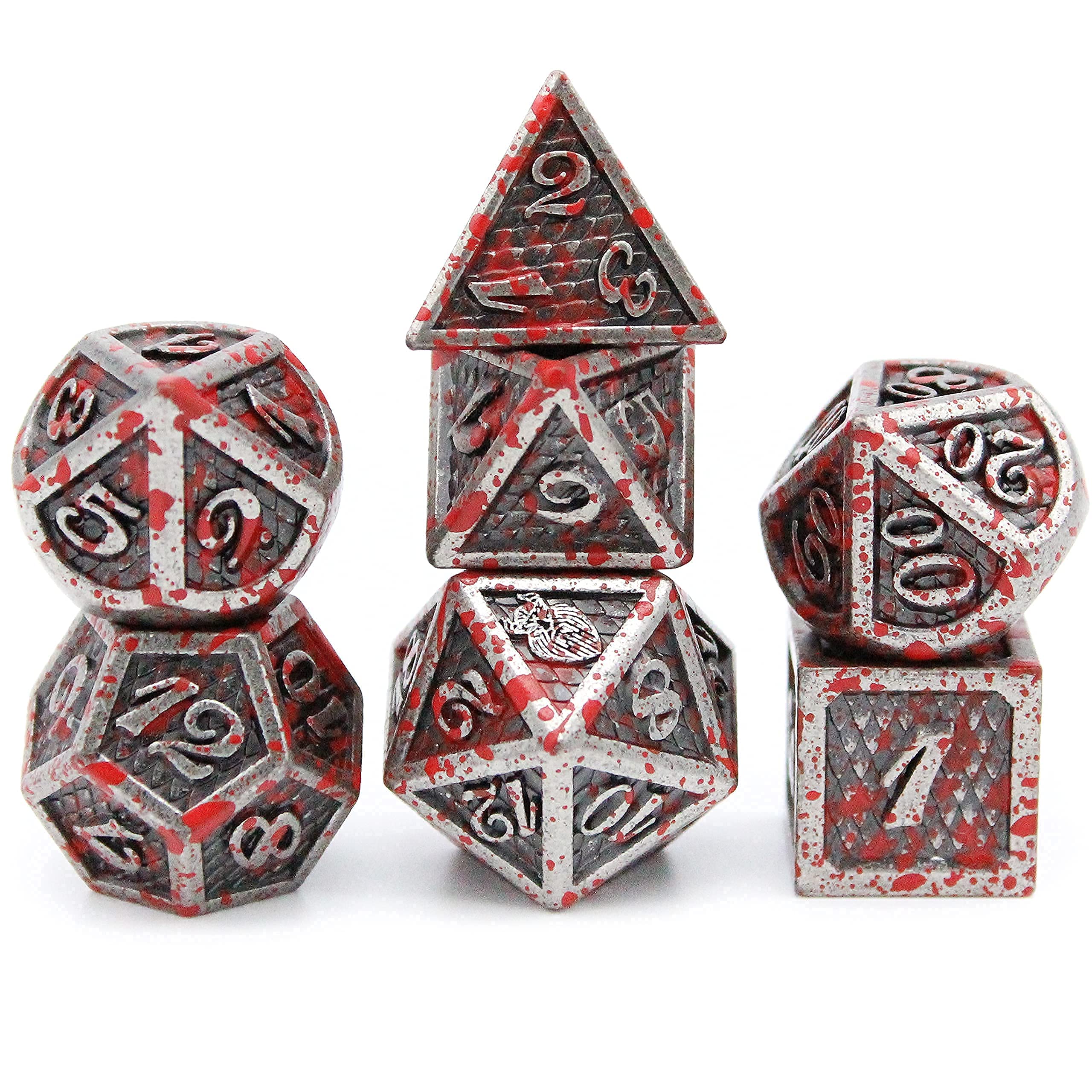 Oversized D20 Metal RPG Dice HEIMDALLR Metal D&D Dice Set - Dragon ...