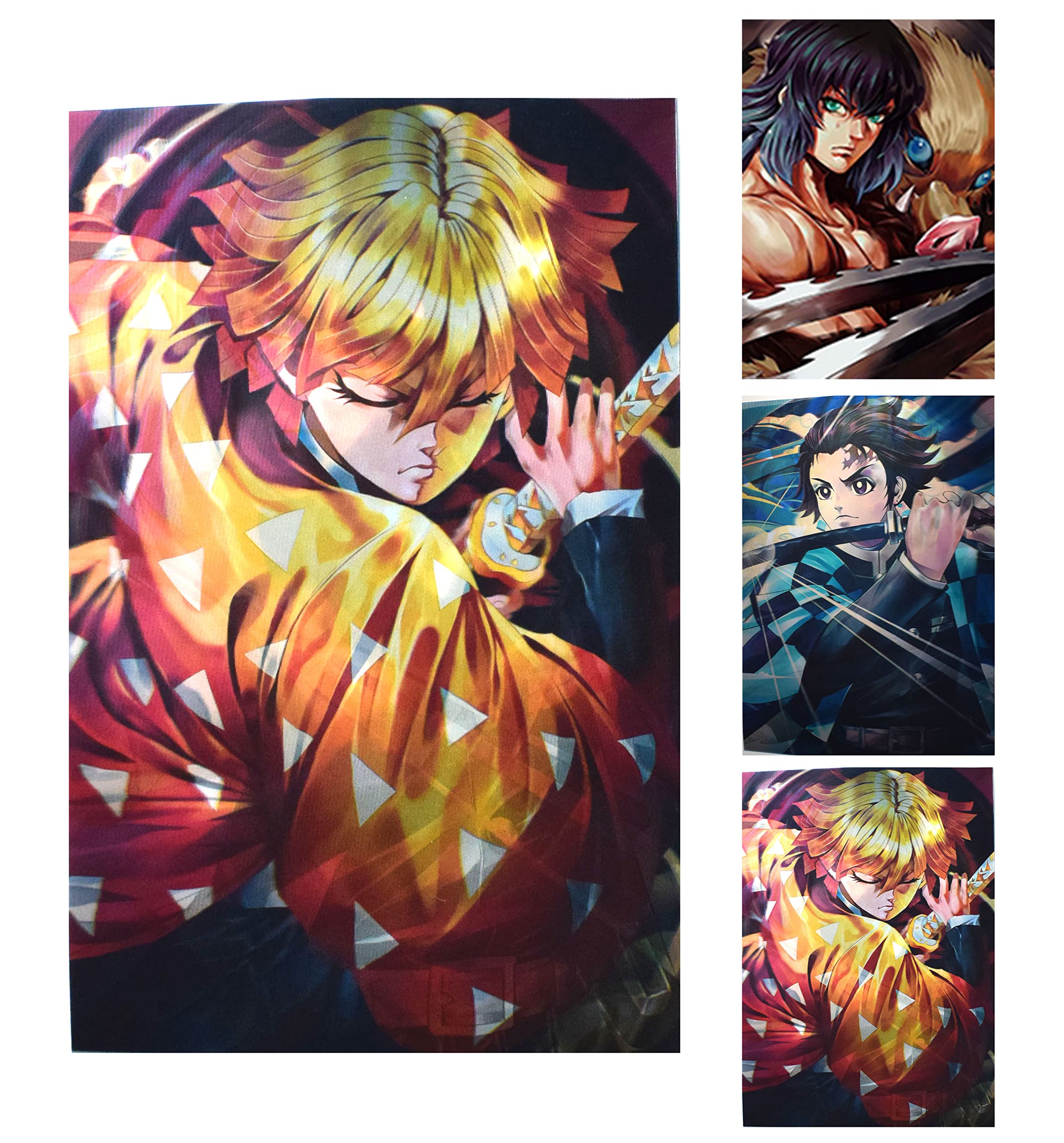 Kamado Tanjiro Posters Agatsuma Zenitsu Poster Hashibira Inosuke Poster ...