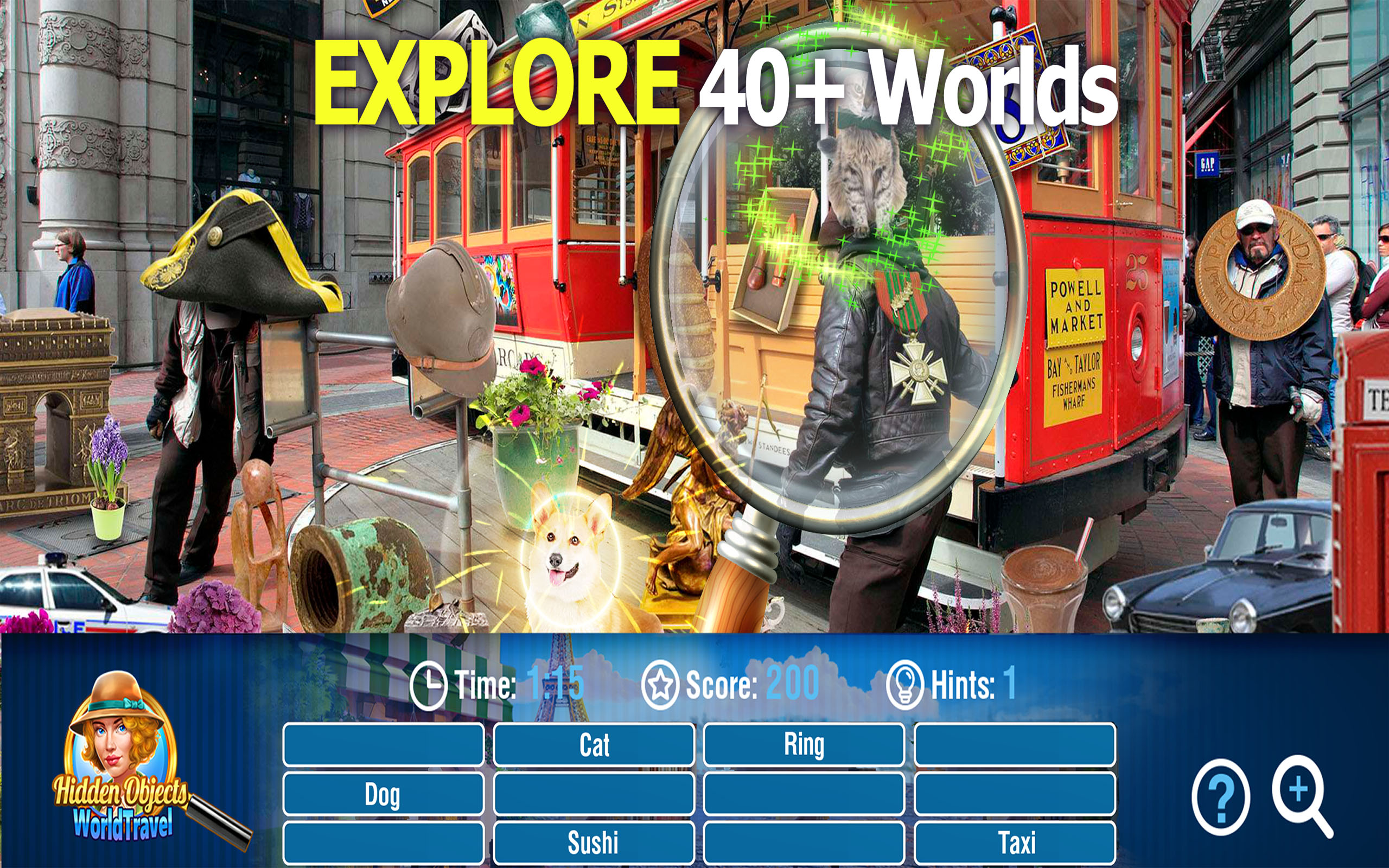 Hidden Objects Road Trip Quest – New York, Italy, Florida, Hawaii and London Travel Pics Object ...