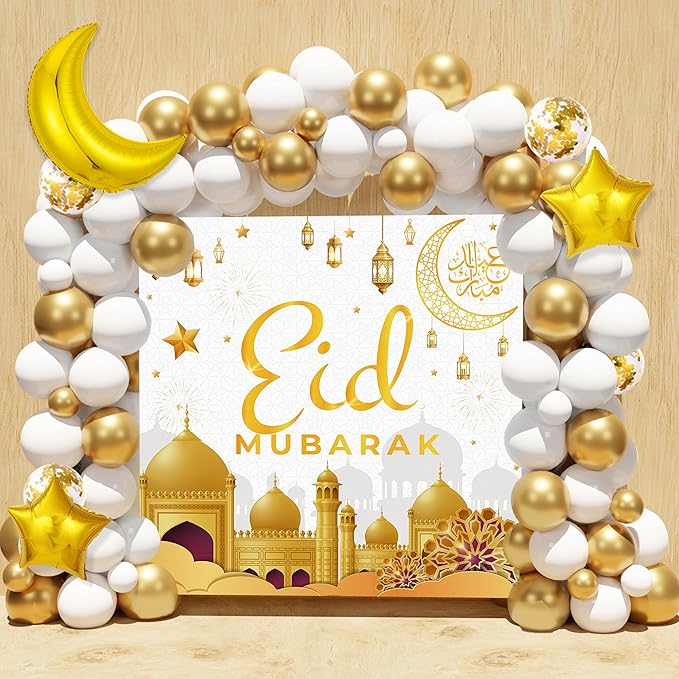 Amazon.com: KaKan Eid Mubarak Decorations,83PCS Eid Decorations for ...