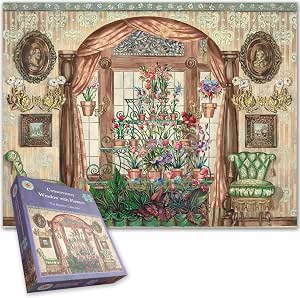 Conservatory Window with Flowers Jigsaw Puzzle – 1000 Pieces | Vibrant ...