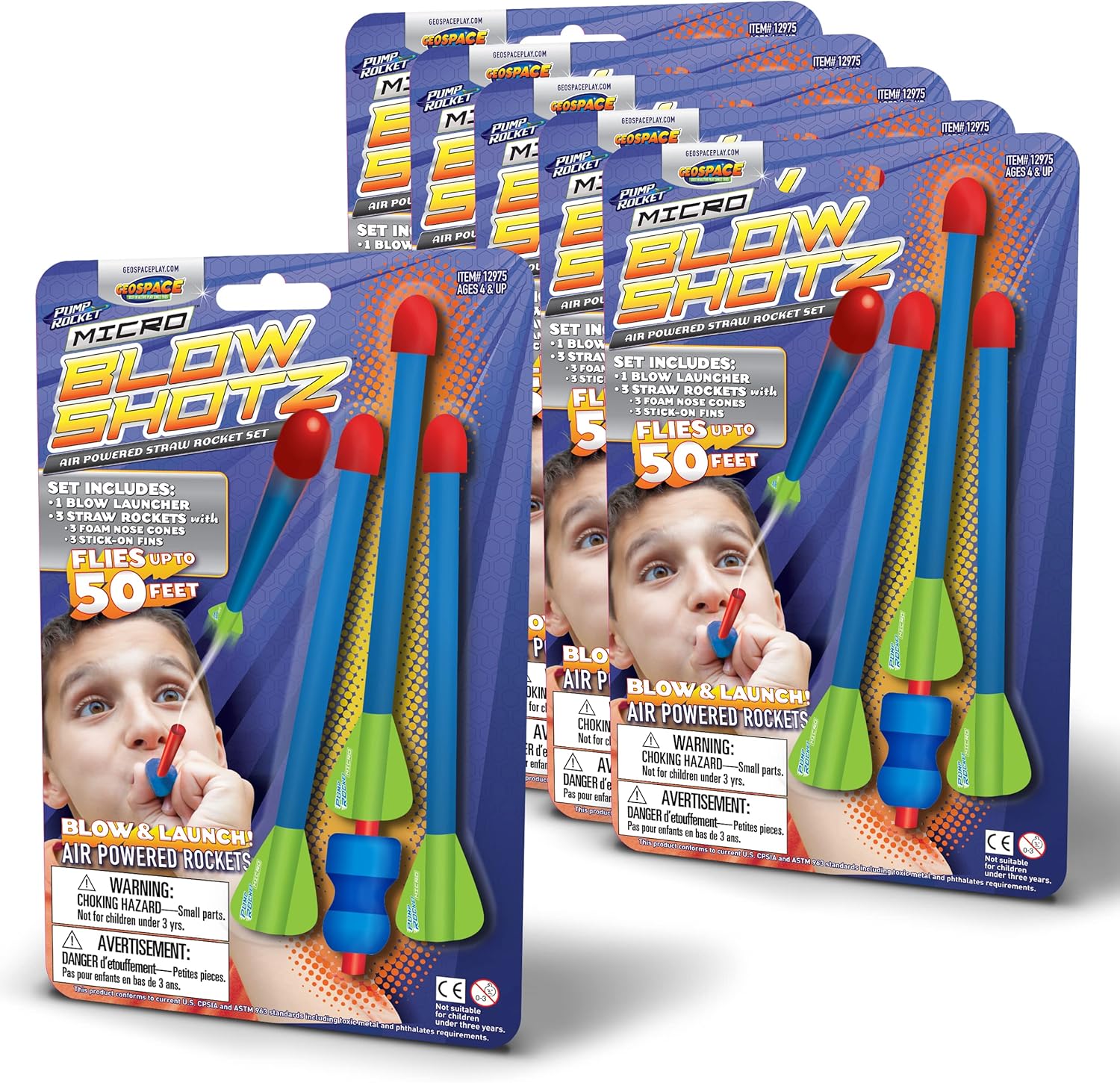 Amazon.com: Pump Rocket Micro Blow Shotz Air-Powered Straw Rocket Set ...