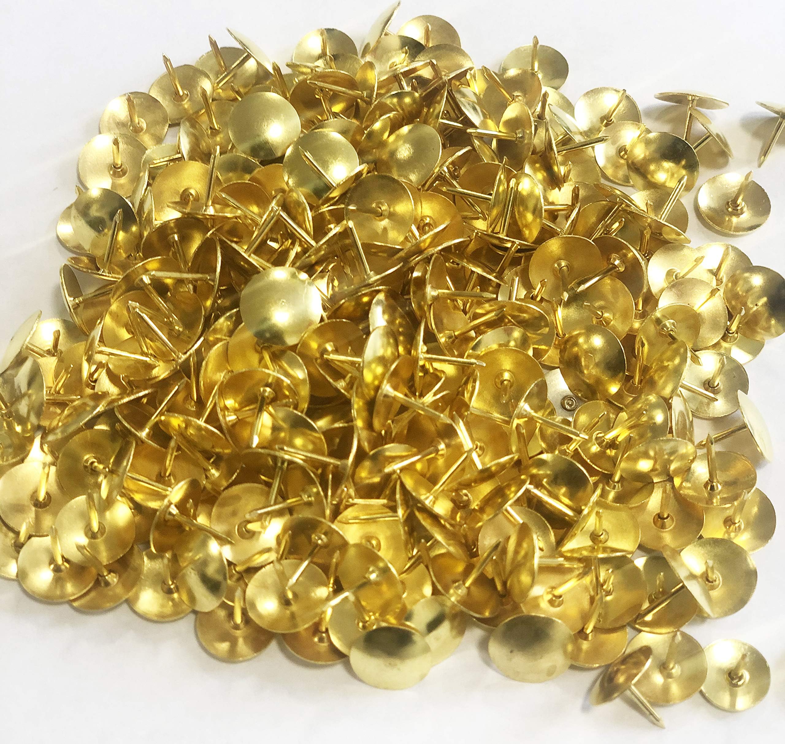 JKG® 300 x METAL DRAWING PUSH PINS - GOLD NOTICE BOARD PUSH PINS | Pins ...