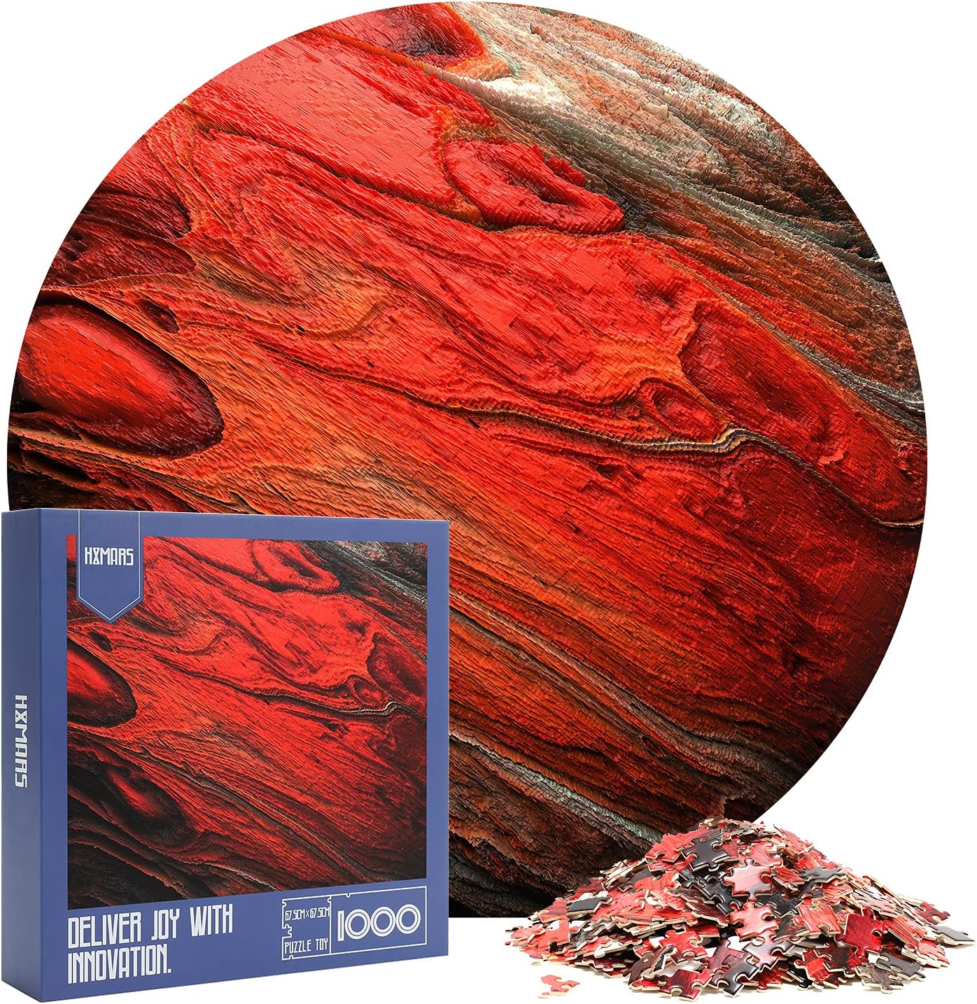 Amazon.com: HXMARS Round Jigsaw Puzzles 1000-Pieces Mars Puzzles for ...