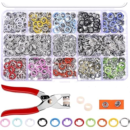 200 Sets Snap Fasteners Romper Snaps Craft Pliers Tool Prong Buckle ...