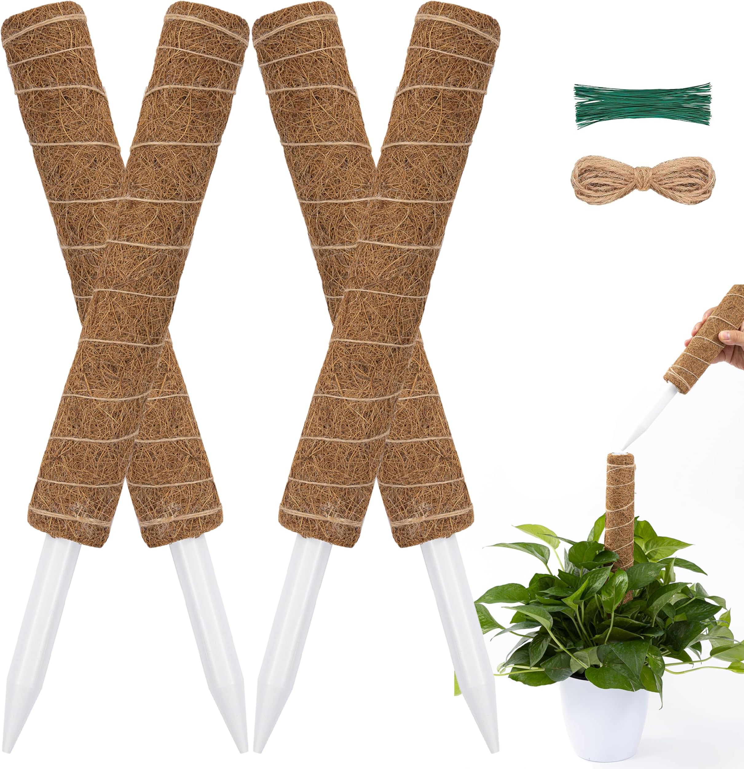 Amazon.com : 48 Inch Moss Pole, Bendable Moss Pole for Plants Monstera ...