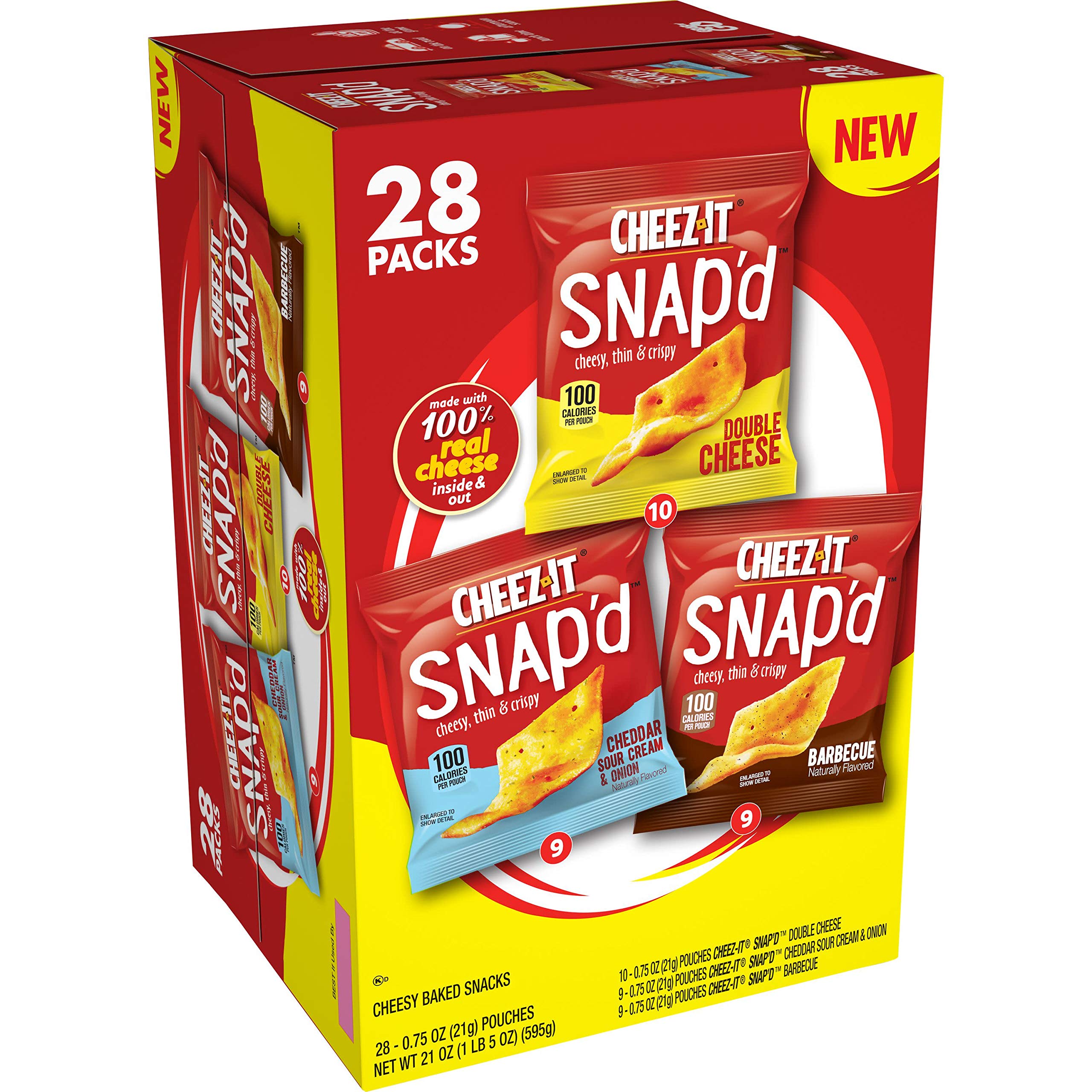 Cheez It Snapd Cheesy Baked Snacks Variety Pack Lunch Food | Desertcart ...