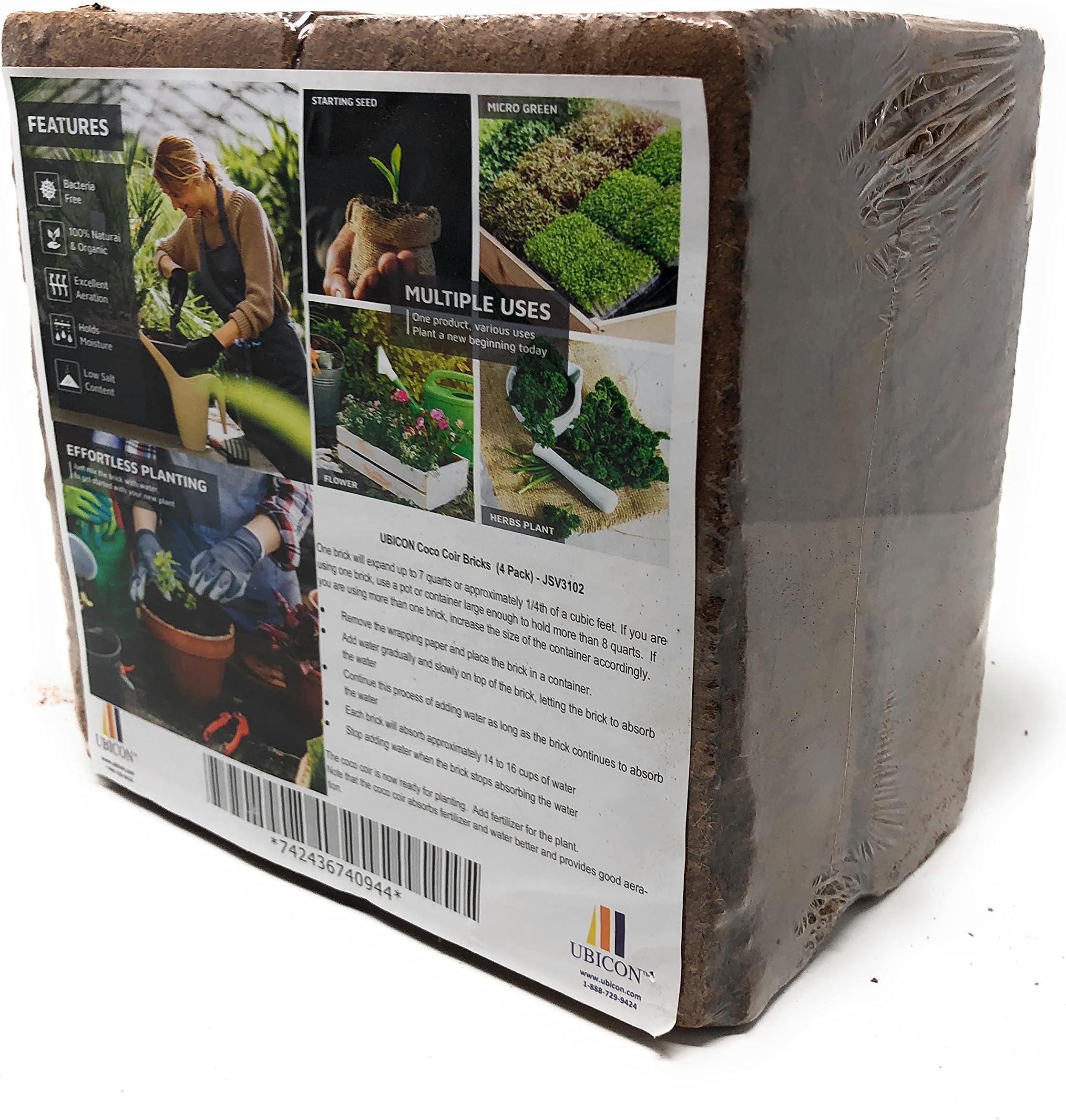 Green Growth Coco Block 75 Liters - 5 Kg : Amazon.ca: Patio, Lawn & Garden