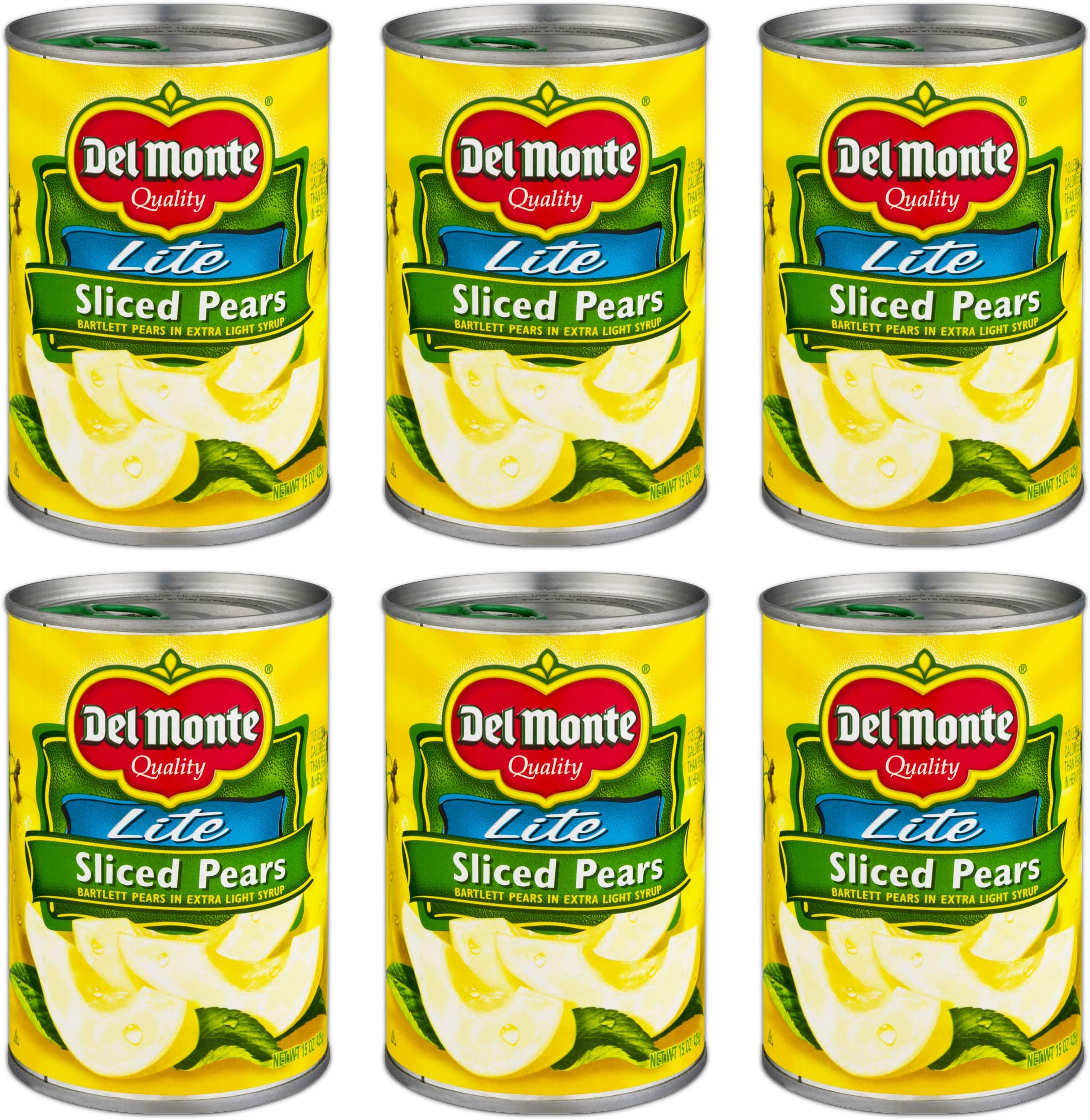 Amazon.com : Del Monte Lite Sliced Pears (Bartlett) in Extra Light ...