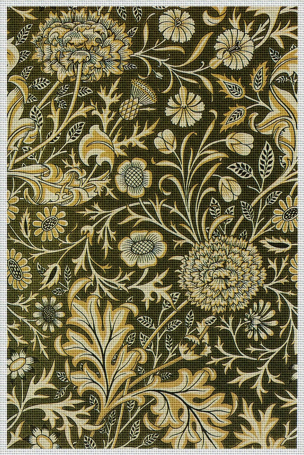 Amazon.com: Art Needlepoint Chrysanthemum Needlepoint Rug Canvas by ...