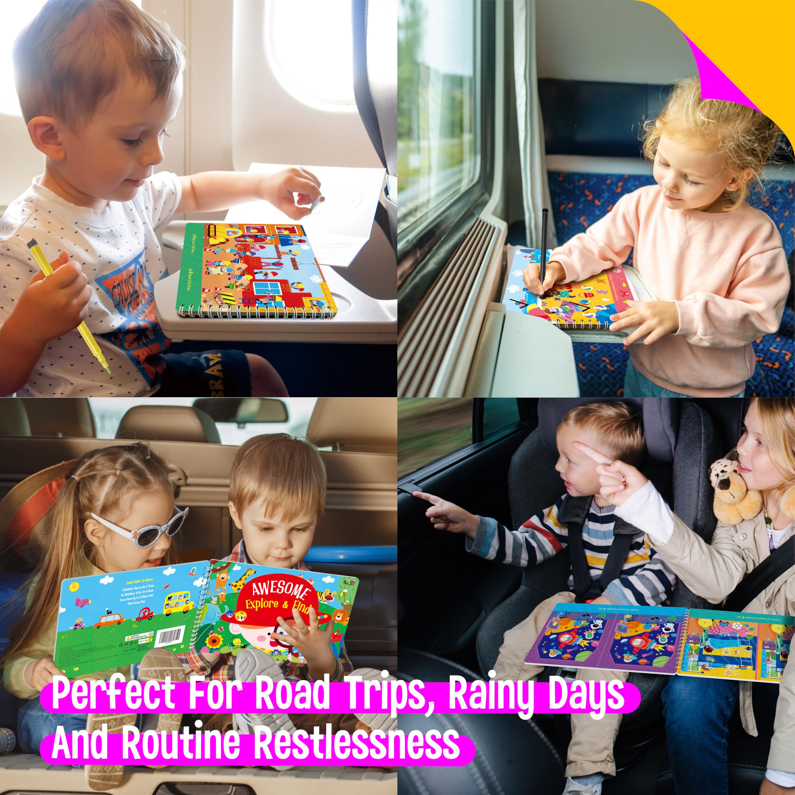 Snapklik.com : 28 Dry Erase Activities Book, Reusable & Erasable Game ...