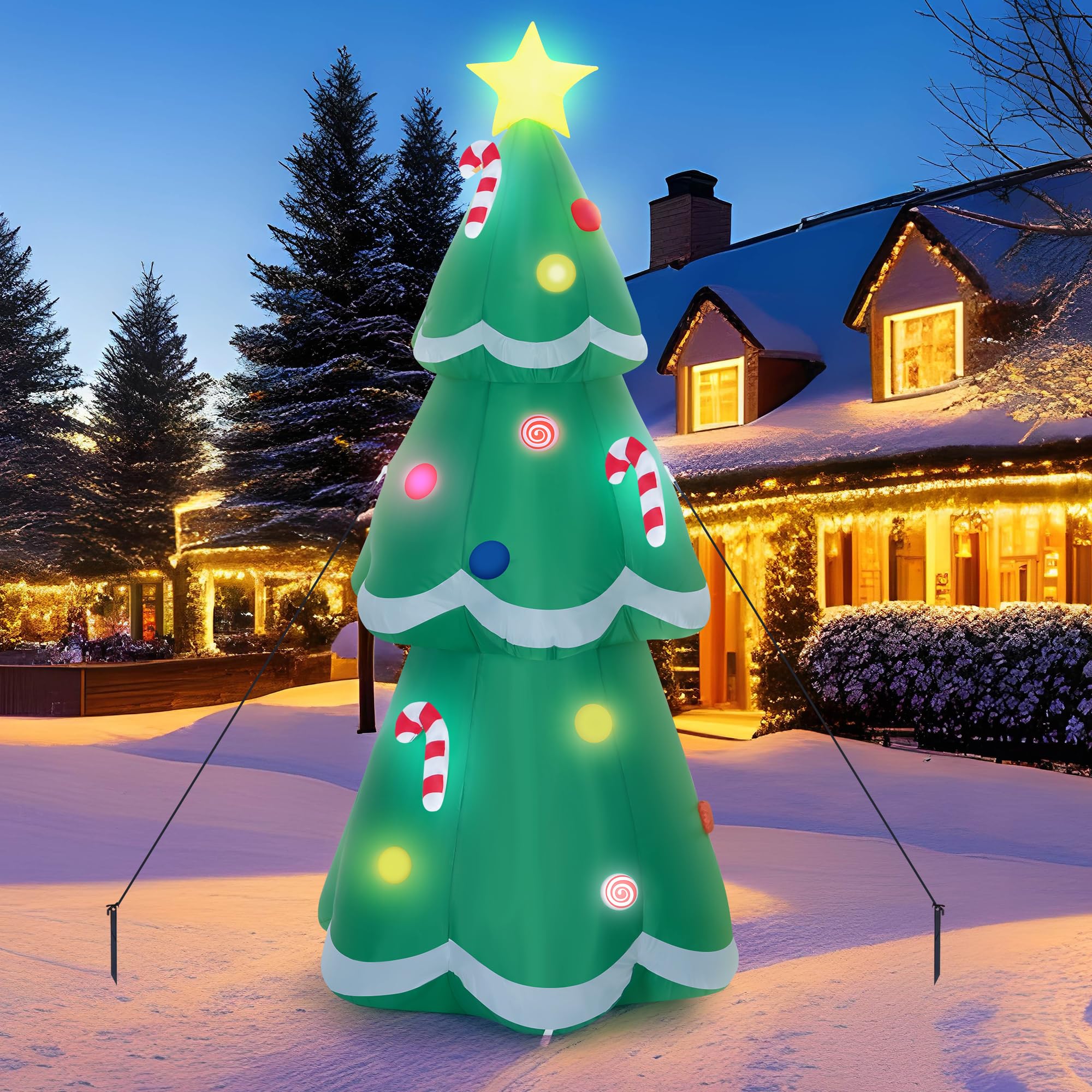 Amazon.com: Lynxor 7 FT Christmas Tree Inflatable with LED Lights ...