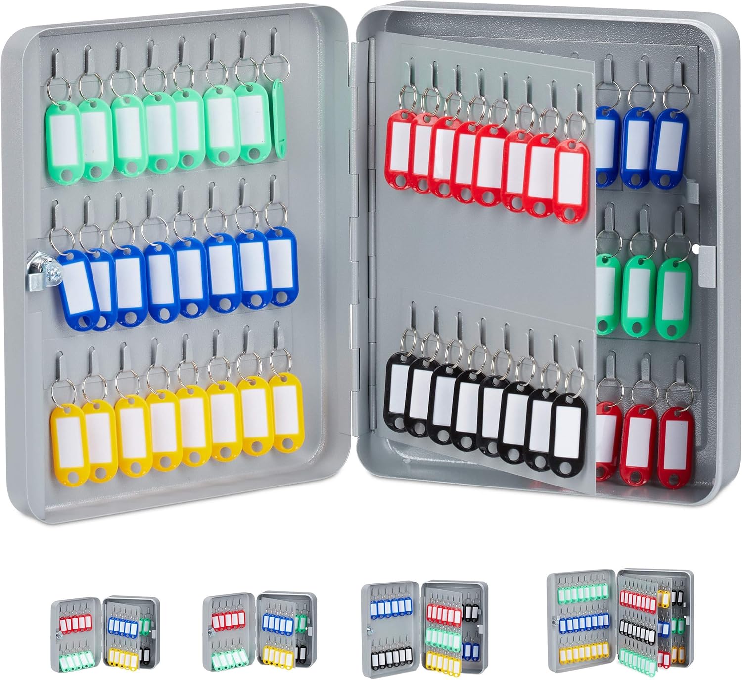 Amazon.com: Relaxdays Key Box Lockable Security Key Garage with 80 ...