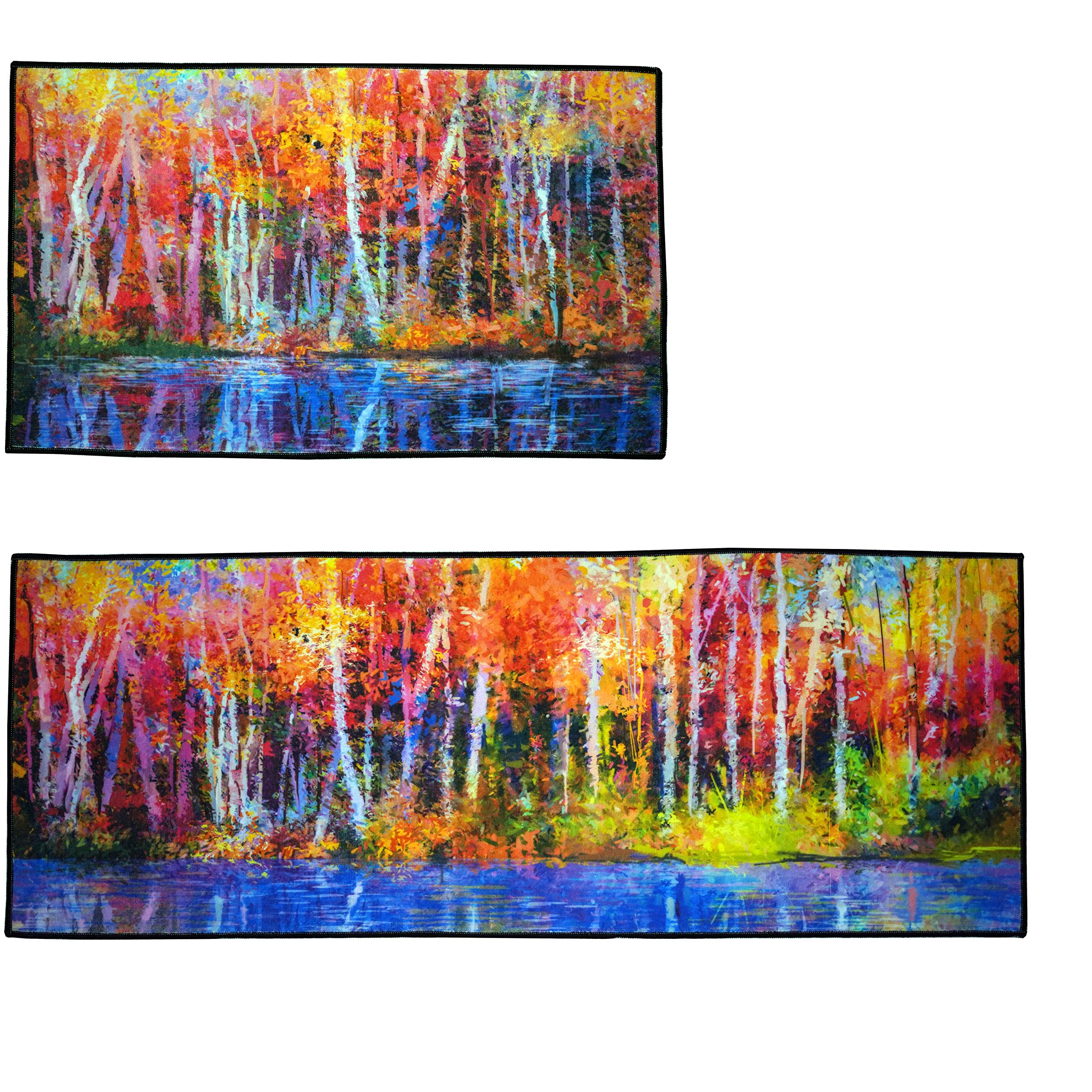 Amazon.com: UpNUpCo Artistic and Colorful Kitchen Rugs for Floor Non ...