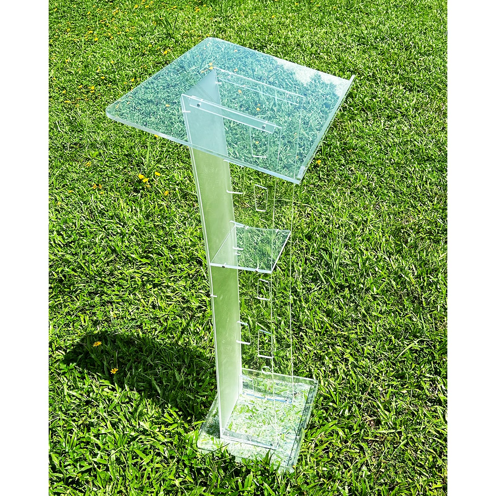 Fudatong Mobile Detachable Acrylic Transparent Curved Podium for ...