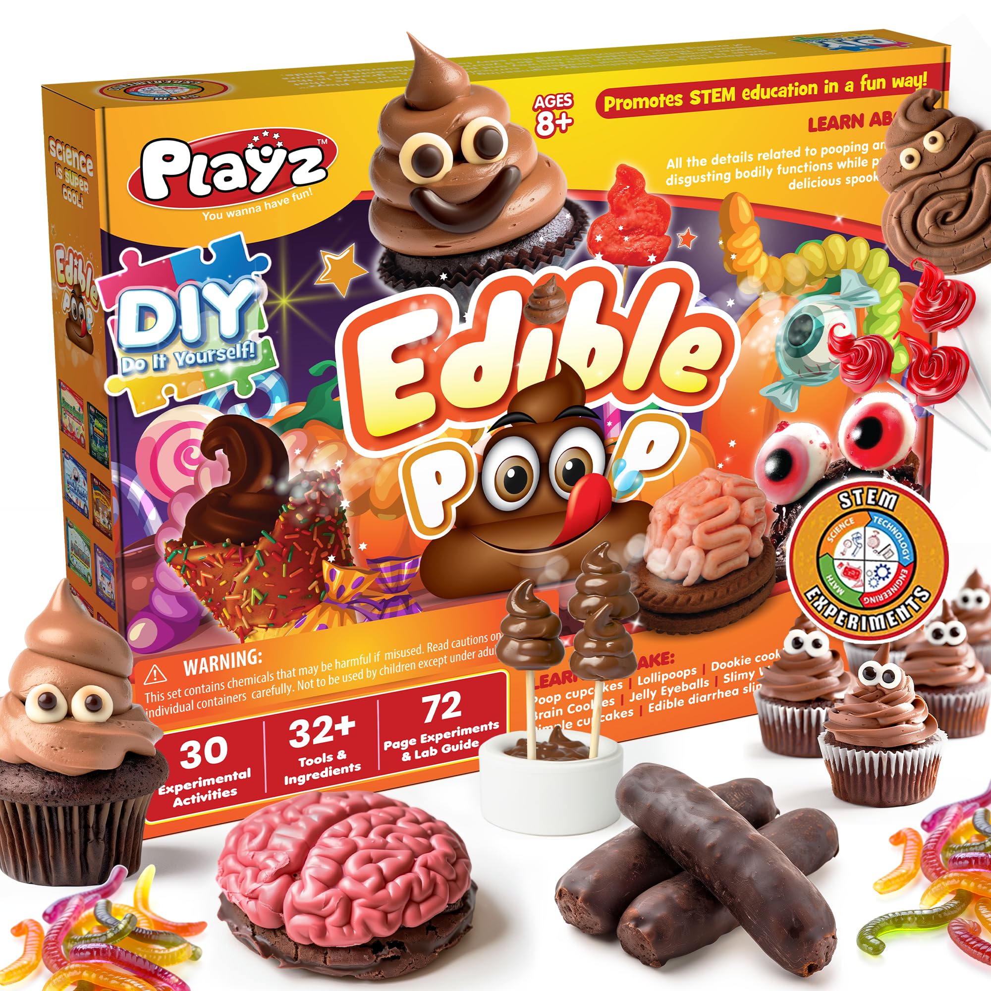 Amazon.com: Playz Edible Poo Chocolate & Candy Making Science Kit for ...