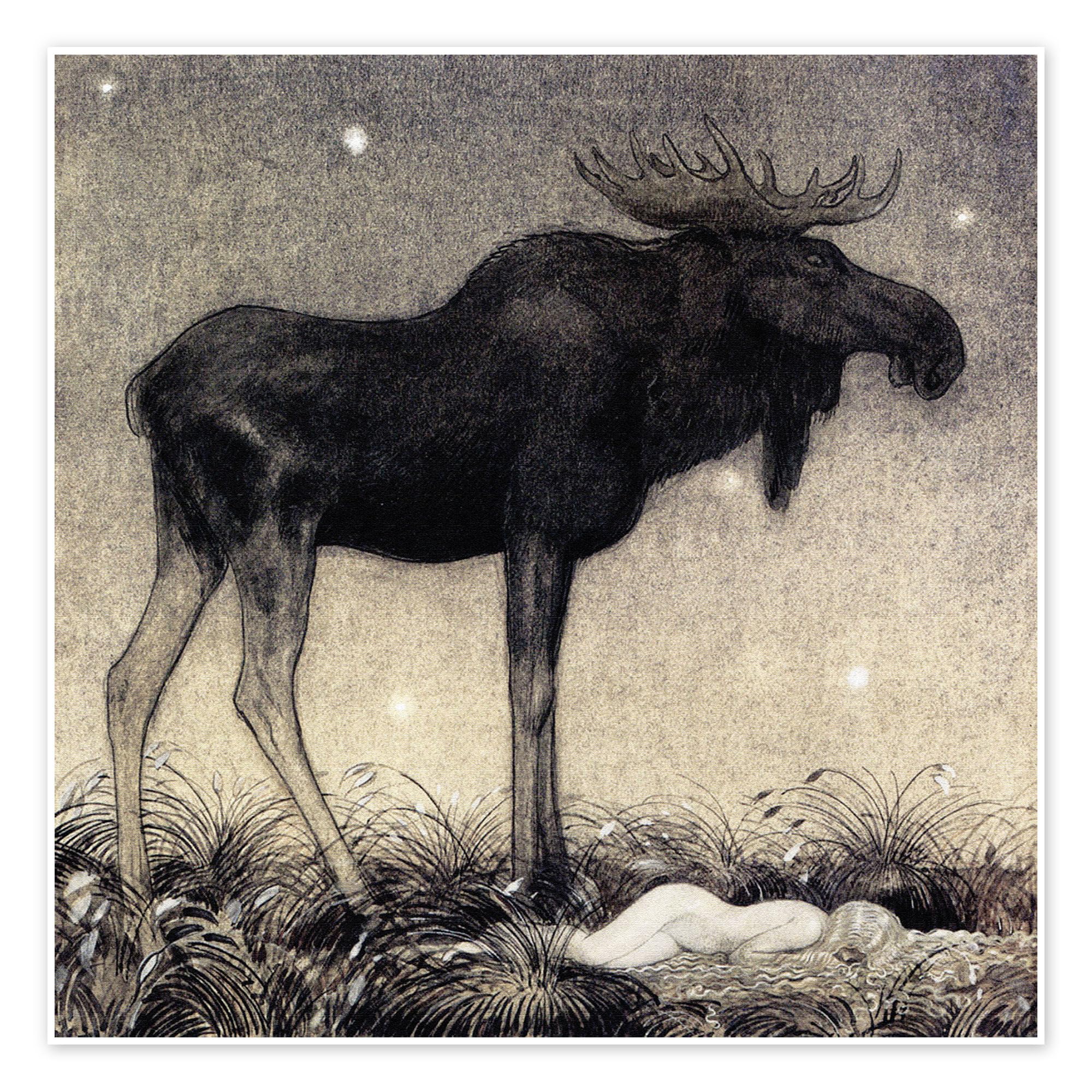 Buy Moose Skutt and Princess Tuvstarr by John Bauer Wall Art for every ...