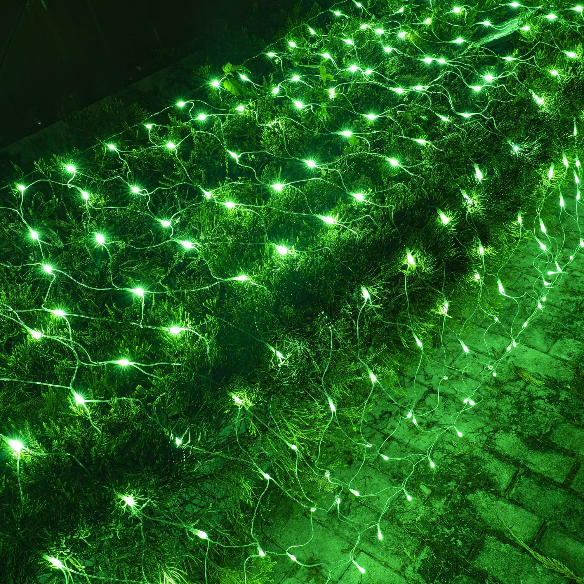 Dazzle Bright St. Patrick's Day 200 LED Net Lights, 9.8 FT x 6.6 FT ...