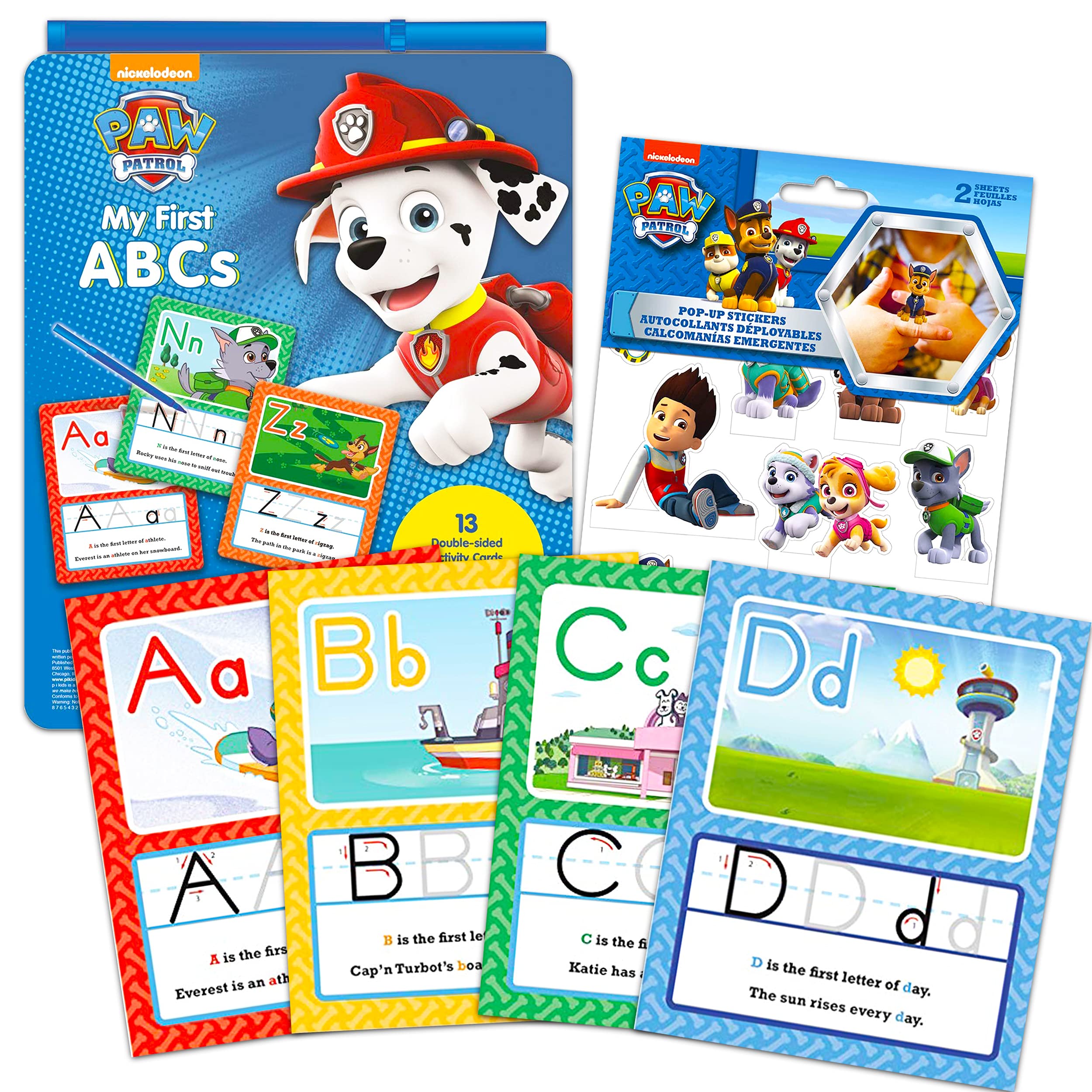 Buy Eeaxvq Paw Patrol My First ABCs Paw Patrol Flash Cards Bundle ...