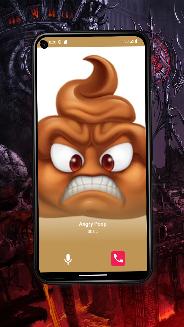 Incoming Video Call From Angry Poop Fake Video Voice Call & Texting ...
