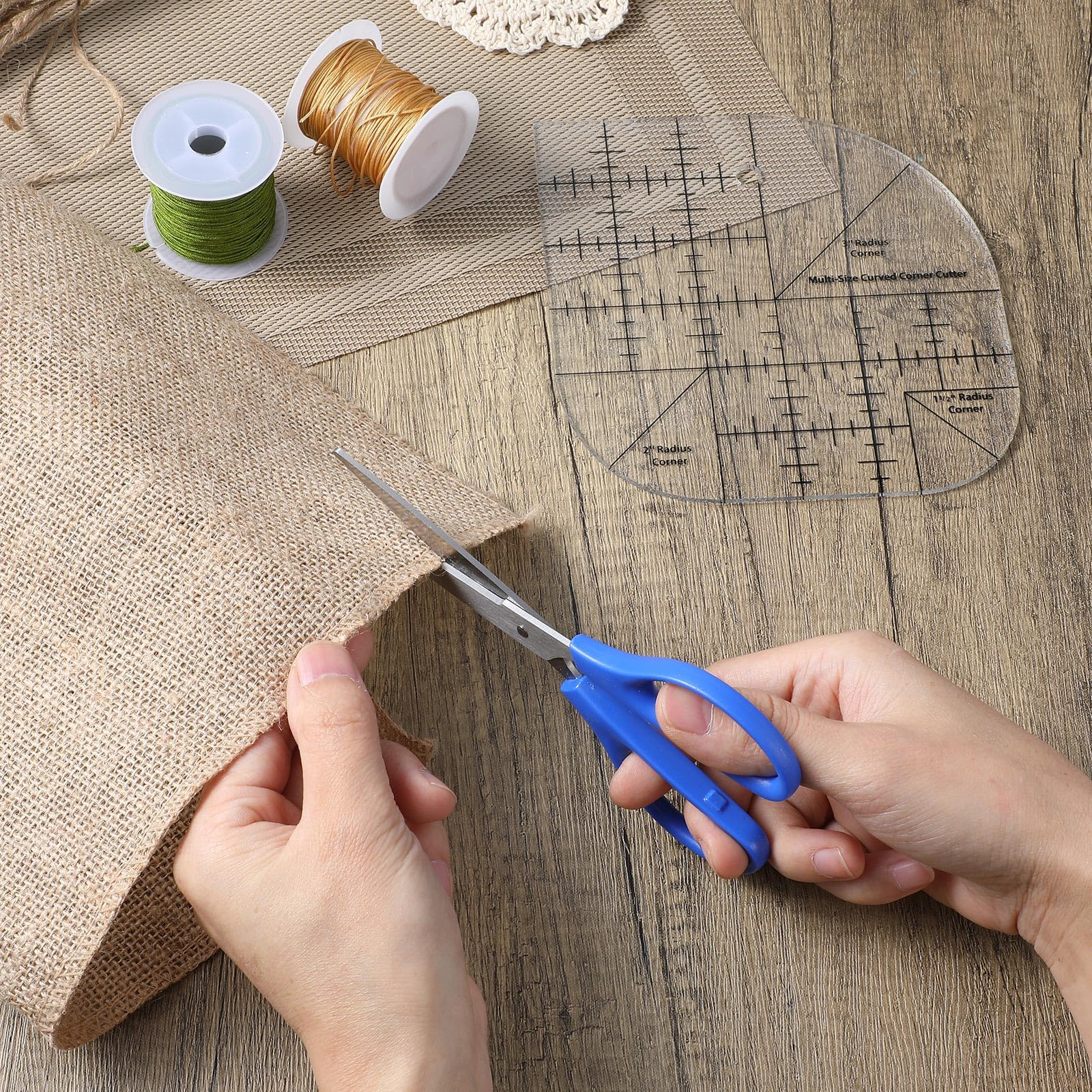 Snapklik.com : Acrylic Sewing Curved Corner Cutter Ruler ...