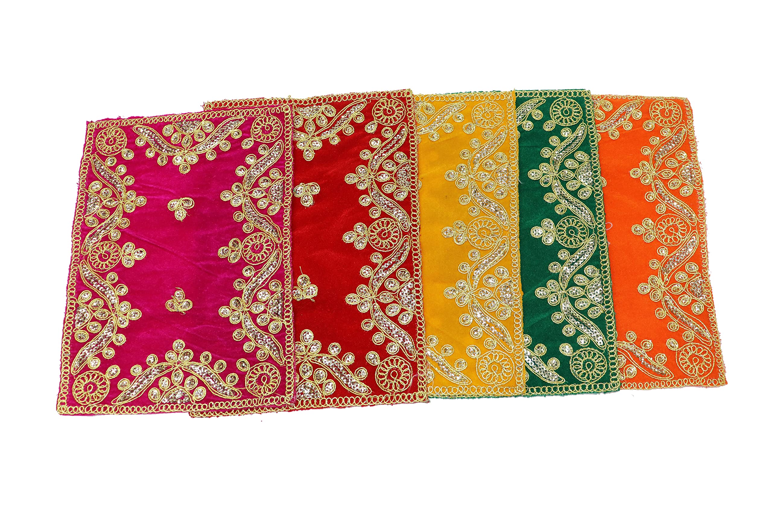Buy Reliable Multicolour Puja Assan Velvet Puja Cloth/Puja Aasan/Puja ...