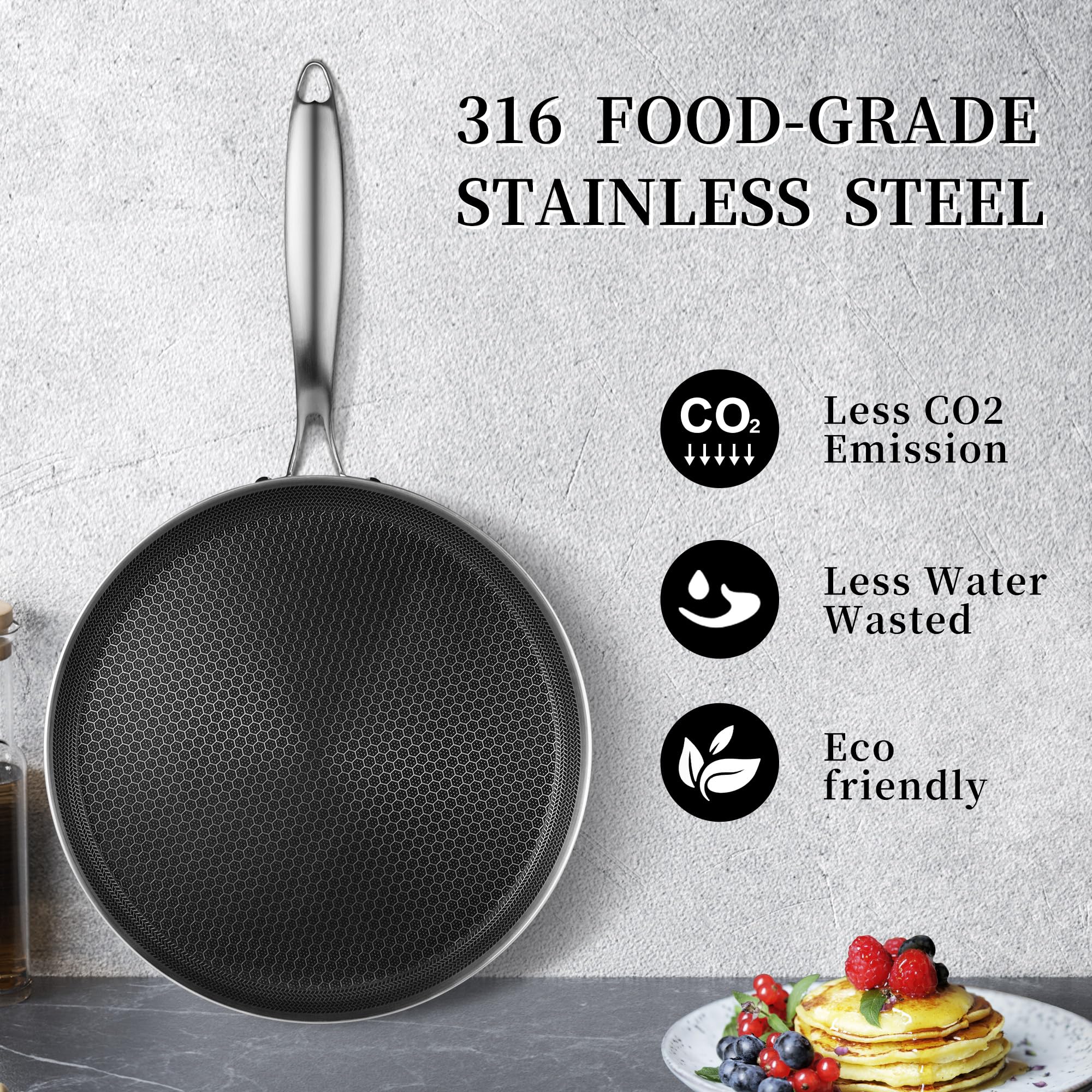 Snapklik.com : Nonstick Crepe Pan 11 Inch Stainless Steel Crepe Pan ...