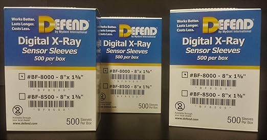 X-ray Digital Sensor Sleeve 8"X1 5/8 Clear (Size 2) 3x of the 500bx ...