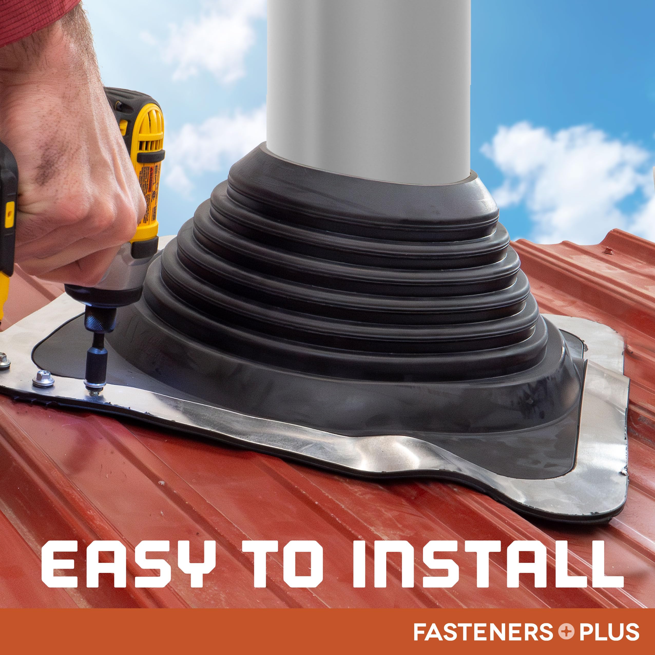 #8 EPDM Roof Flashing Boot Kit, Fits Pipe Diameters 6-3/4" - 13-1/2 ...