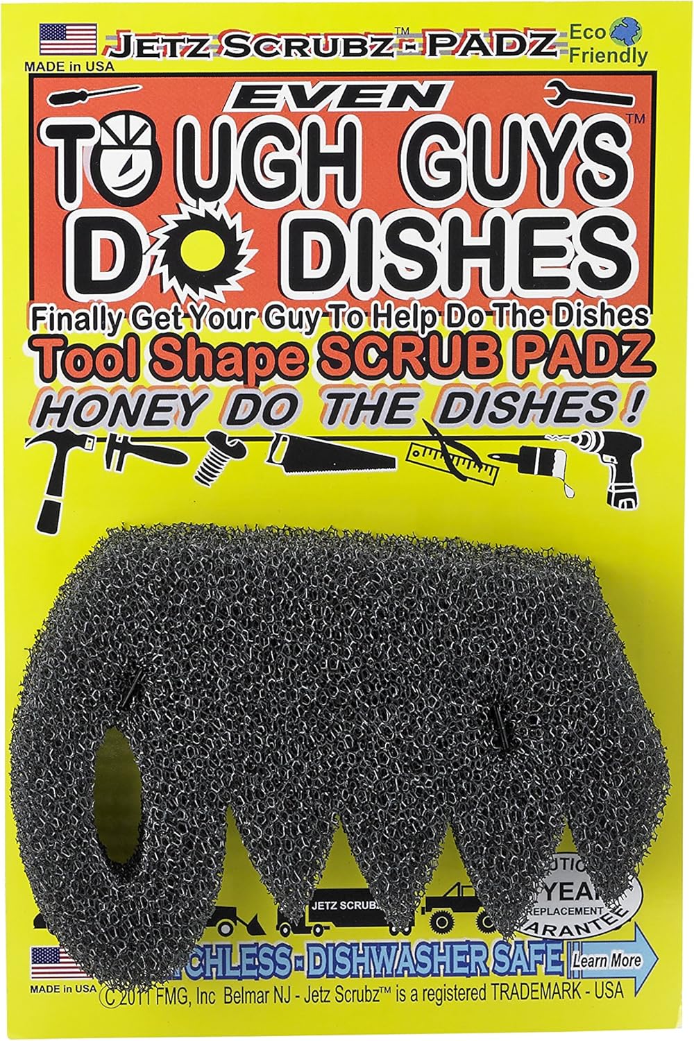 Amazon.com: Jetz-Scrubz Saw-Shaped Scrubber Sponge for Tough Guys, 5.25 ...