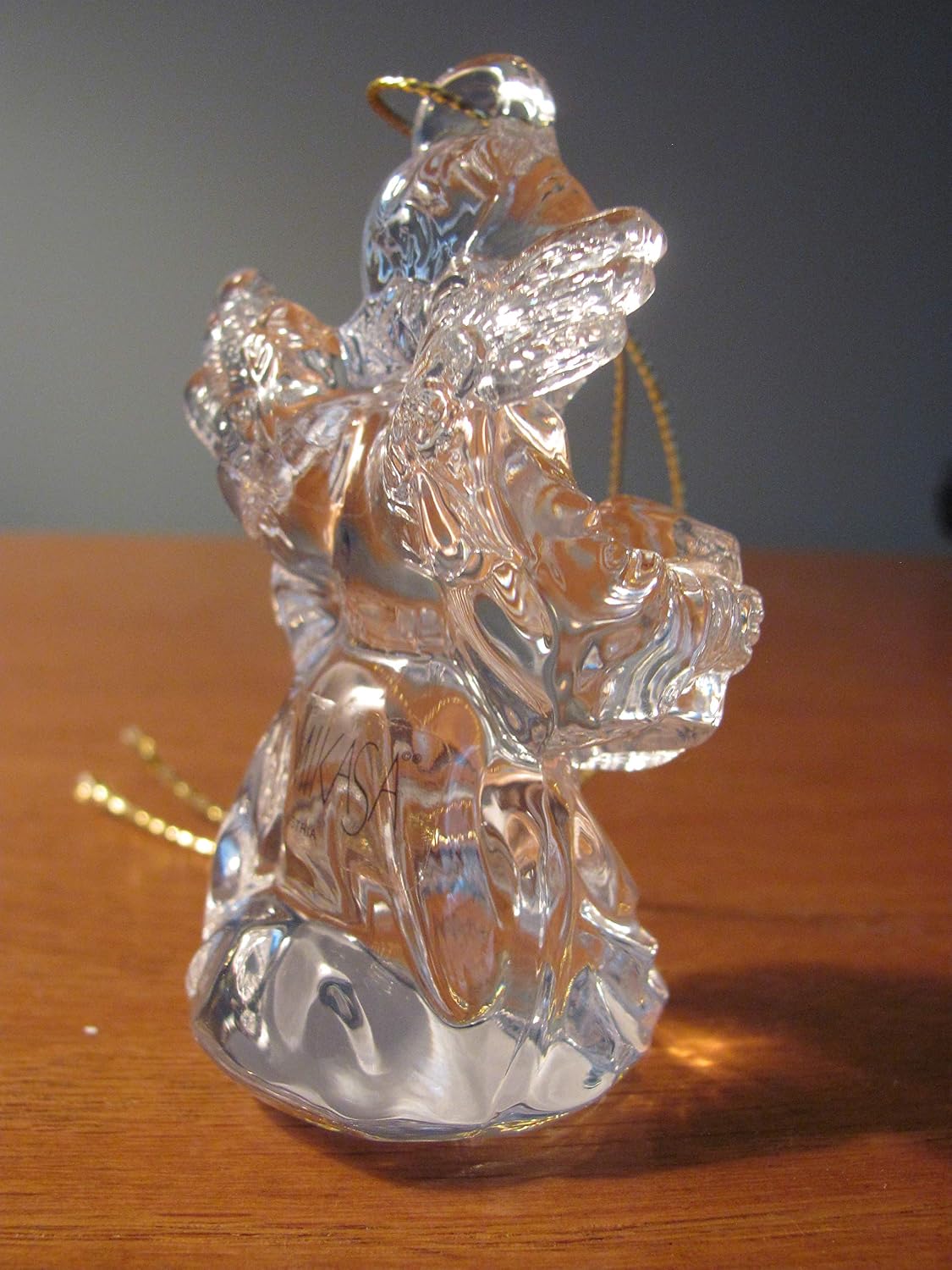Amazon.com: Mikasa Heavenly Angels Crystal Ornament, Angel with ...