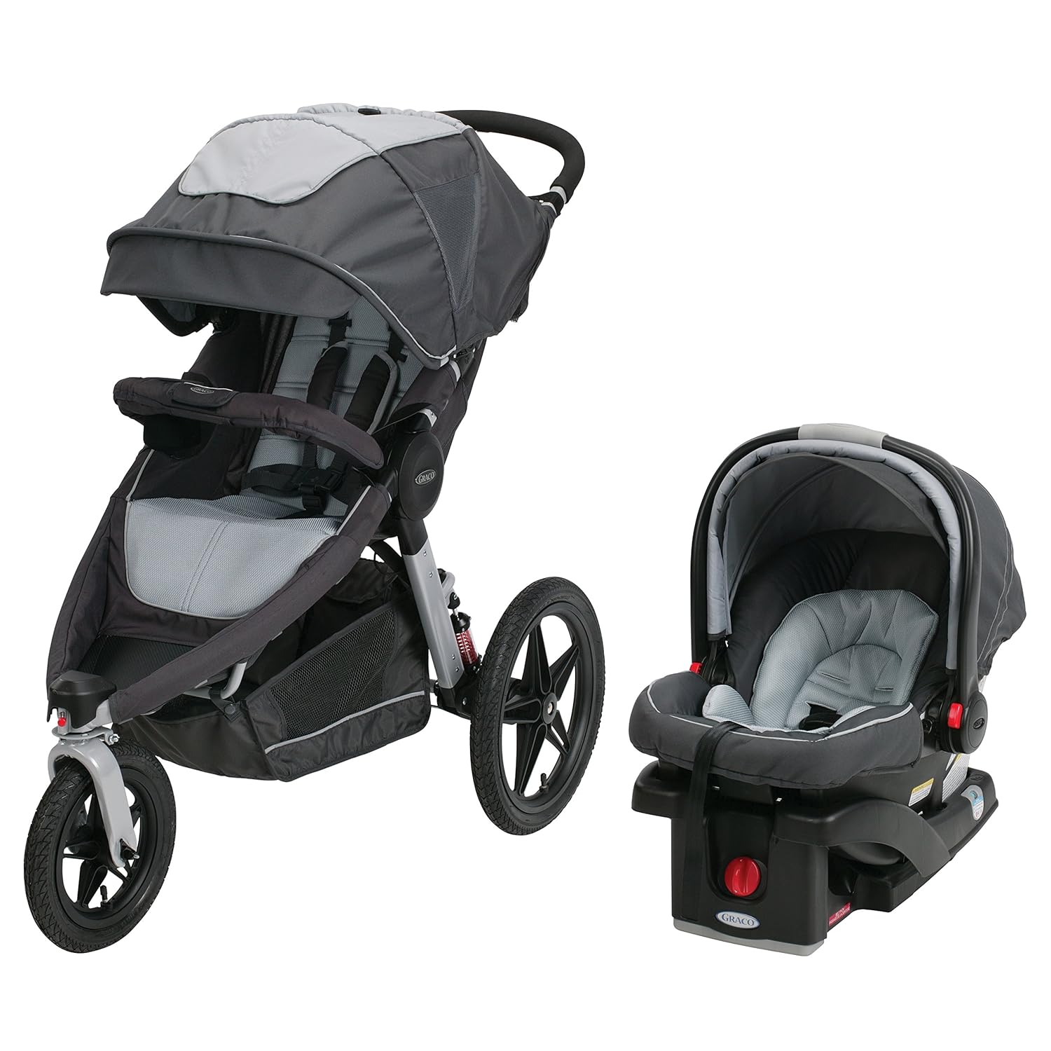 Amazon.com : Graco Relay Click Connect Jogging Stroller Travel System ...