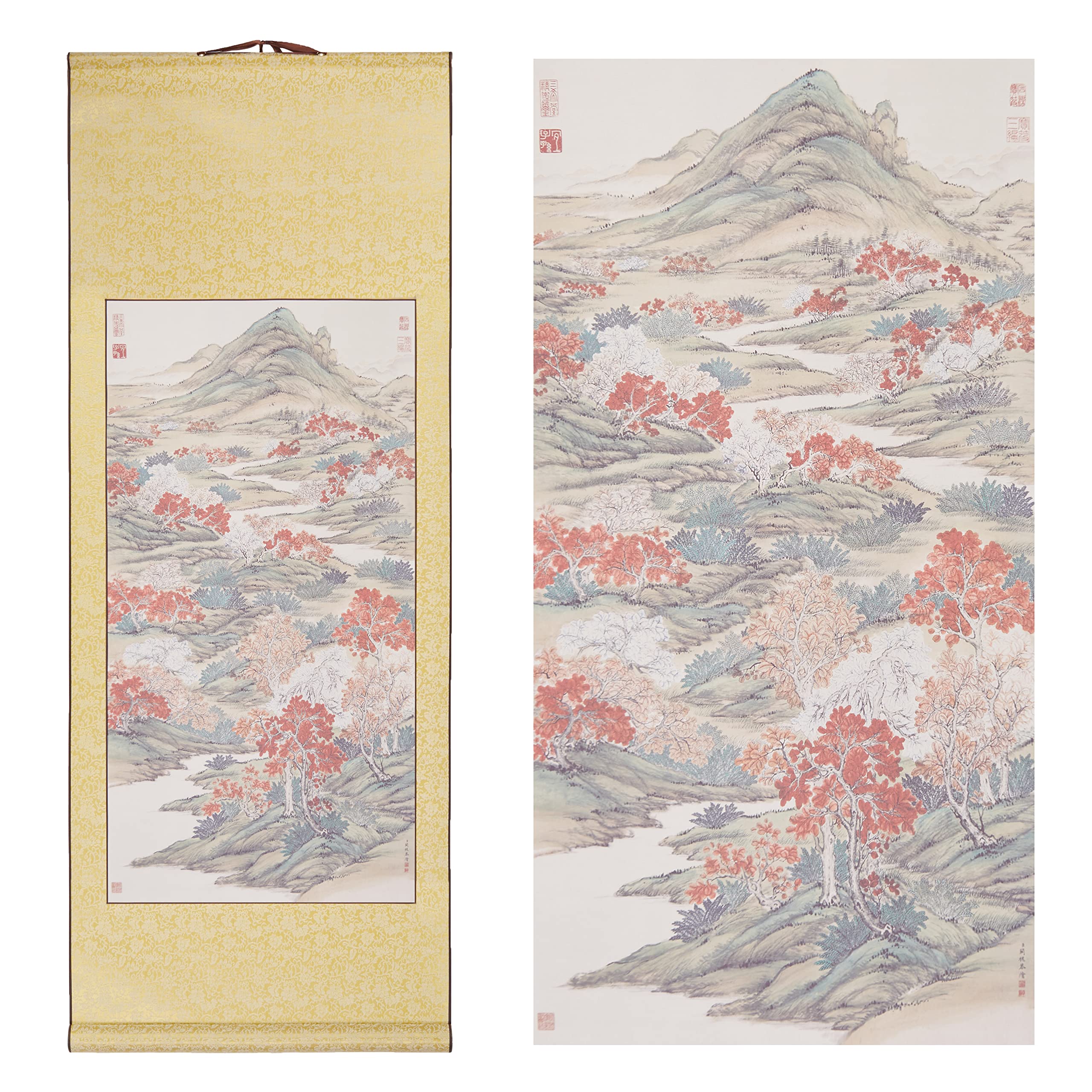 Amazon.com: Xzhipeng Traditional Asian Wall Poster Scroll Retro Printed ...