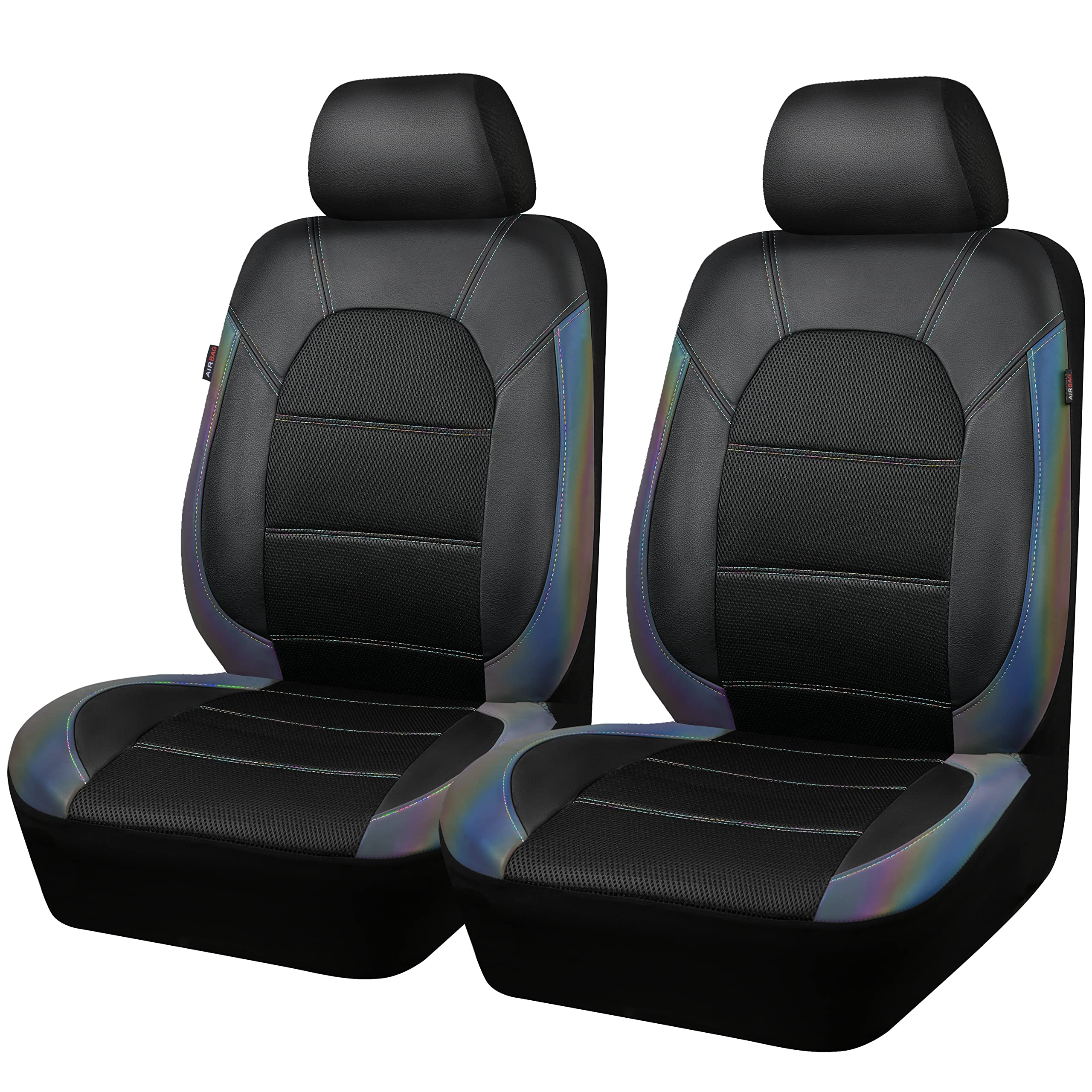 Snapklik.com : CAR PASS Universal Leather Two Front Seat Covers,Sport ...