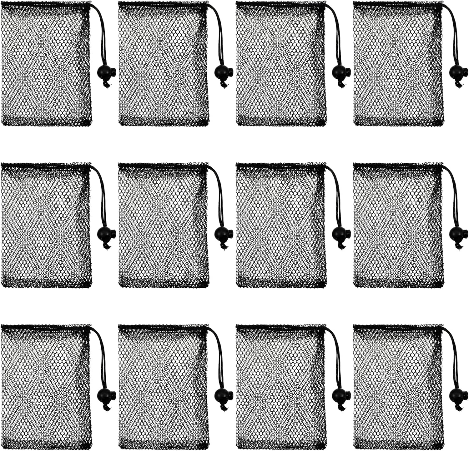 SynHHergyx Small Mesh Bags Nylon Small Drawstring Bag, Portable Black ...