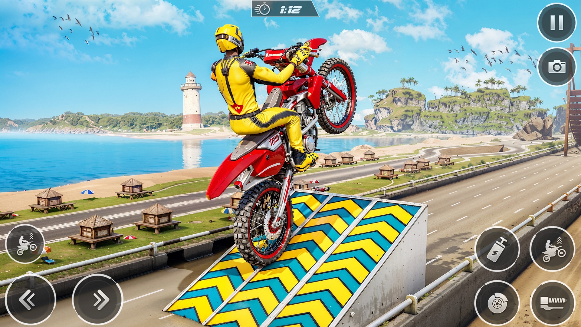 Crazy Bike Stunt Traffic Rider Real Bike Game Superhero Mega Ramp ...