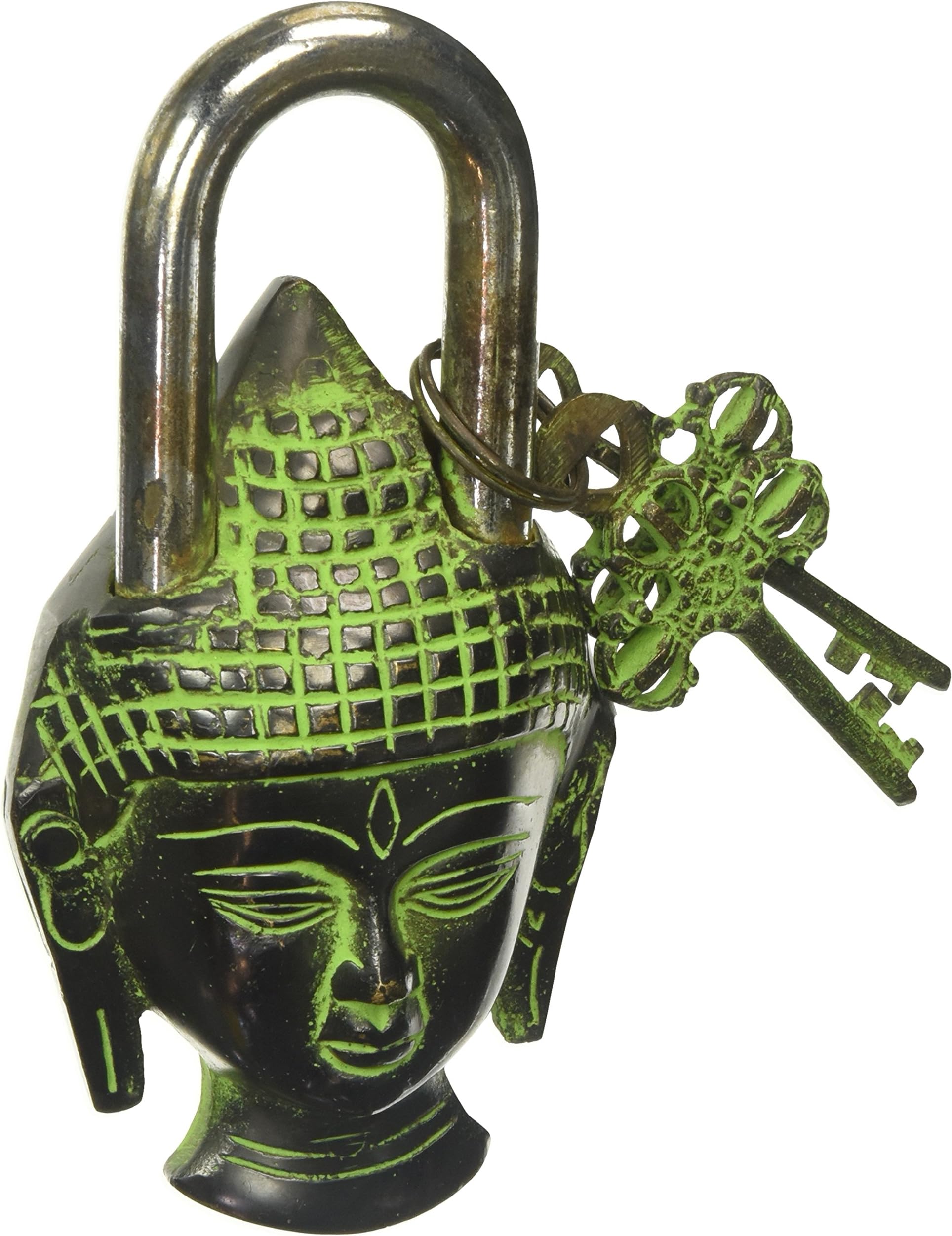 Antique Style Fish Type Padlock - Lock with Key - Brass Made - Padlock ...